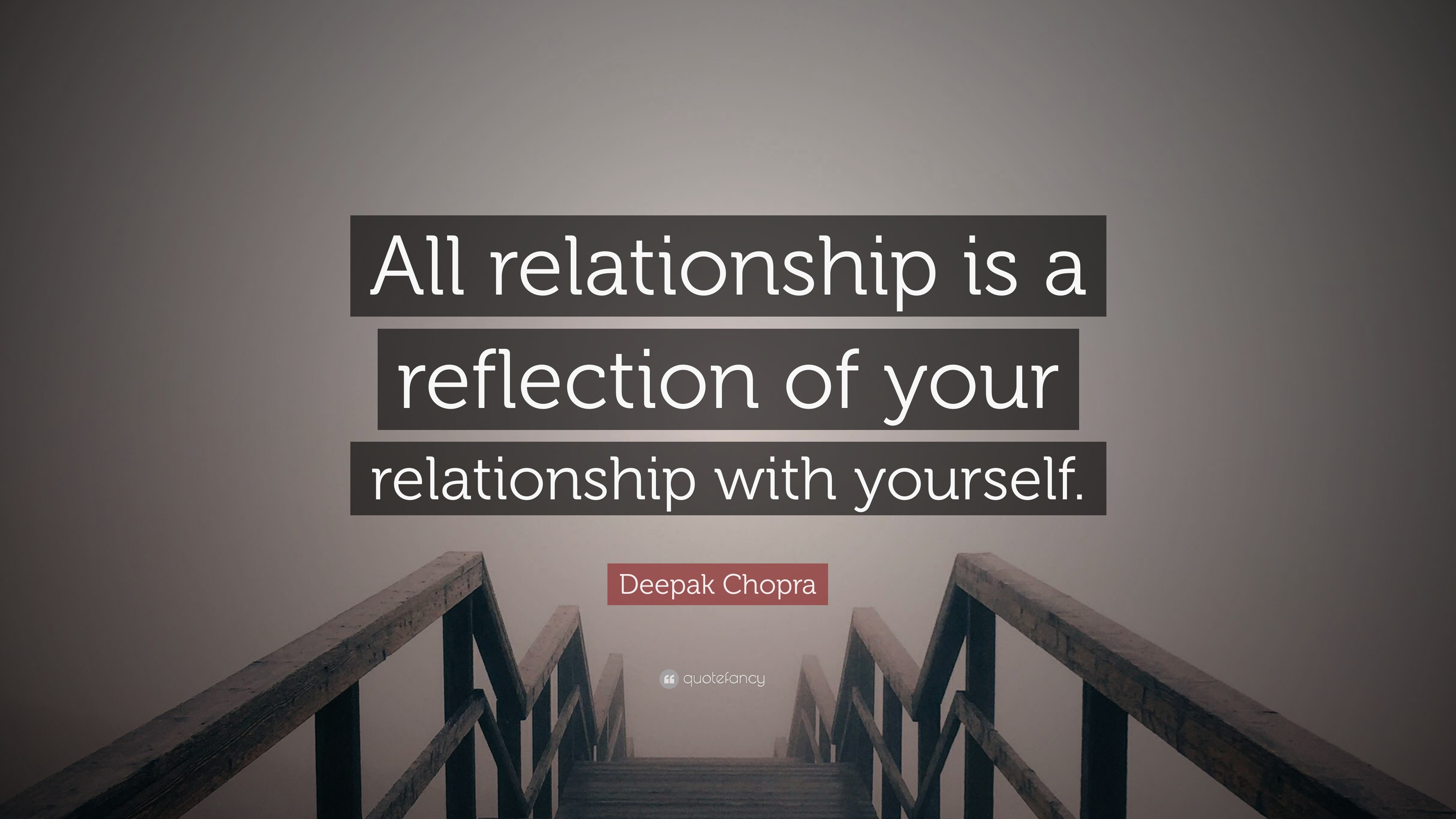 Deepak Chopra Quote: “All relationship is a reflection of your ...
