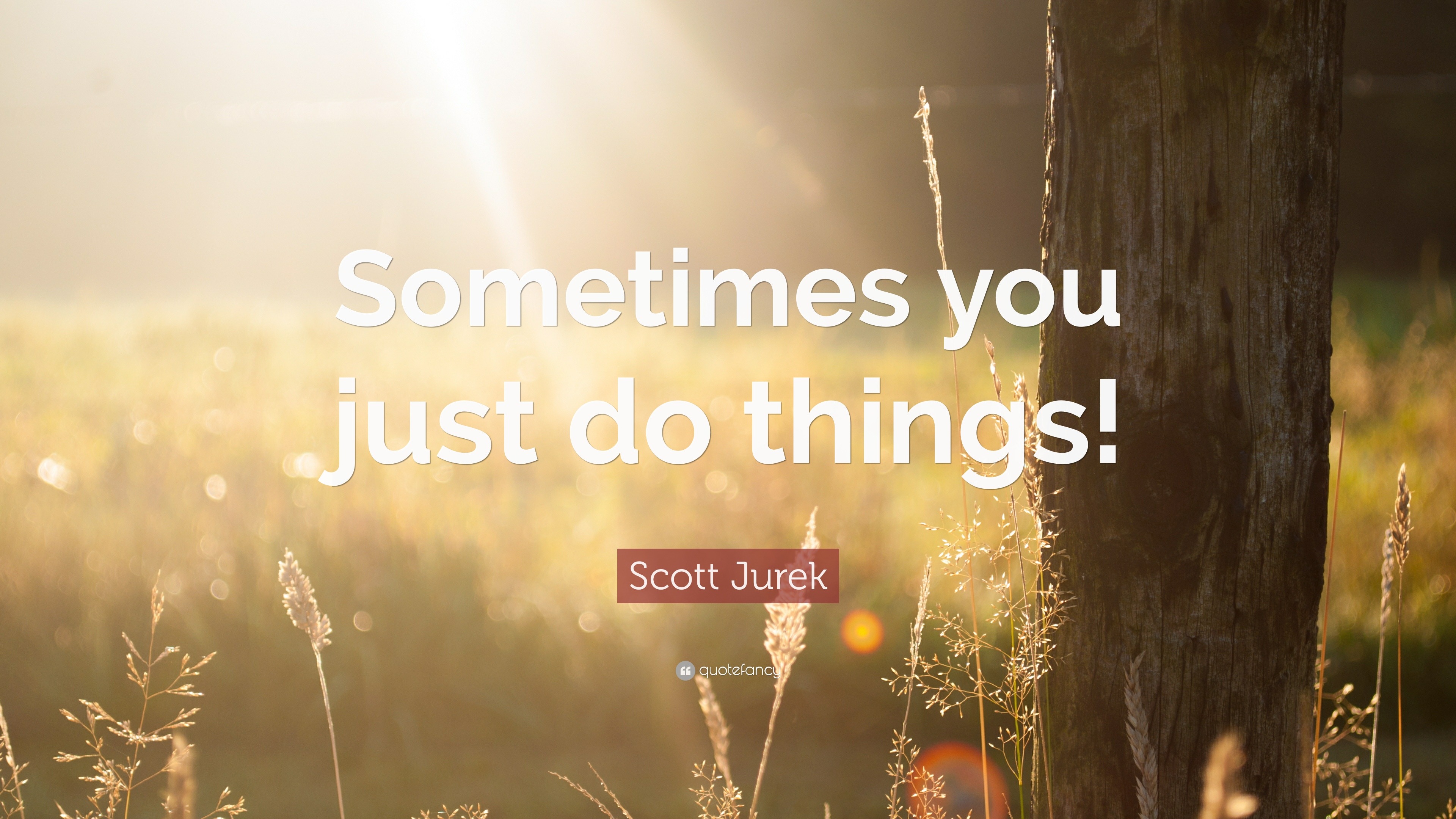 Scott Jurek Quote: “Sometimes you just do things!”