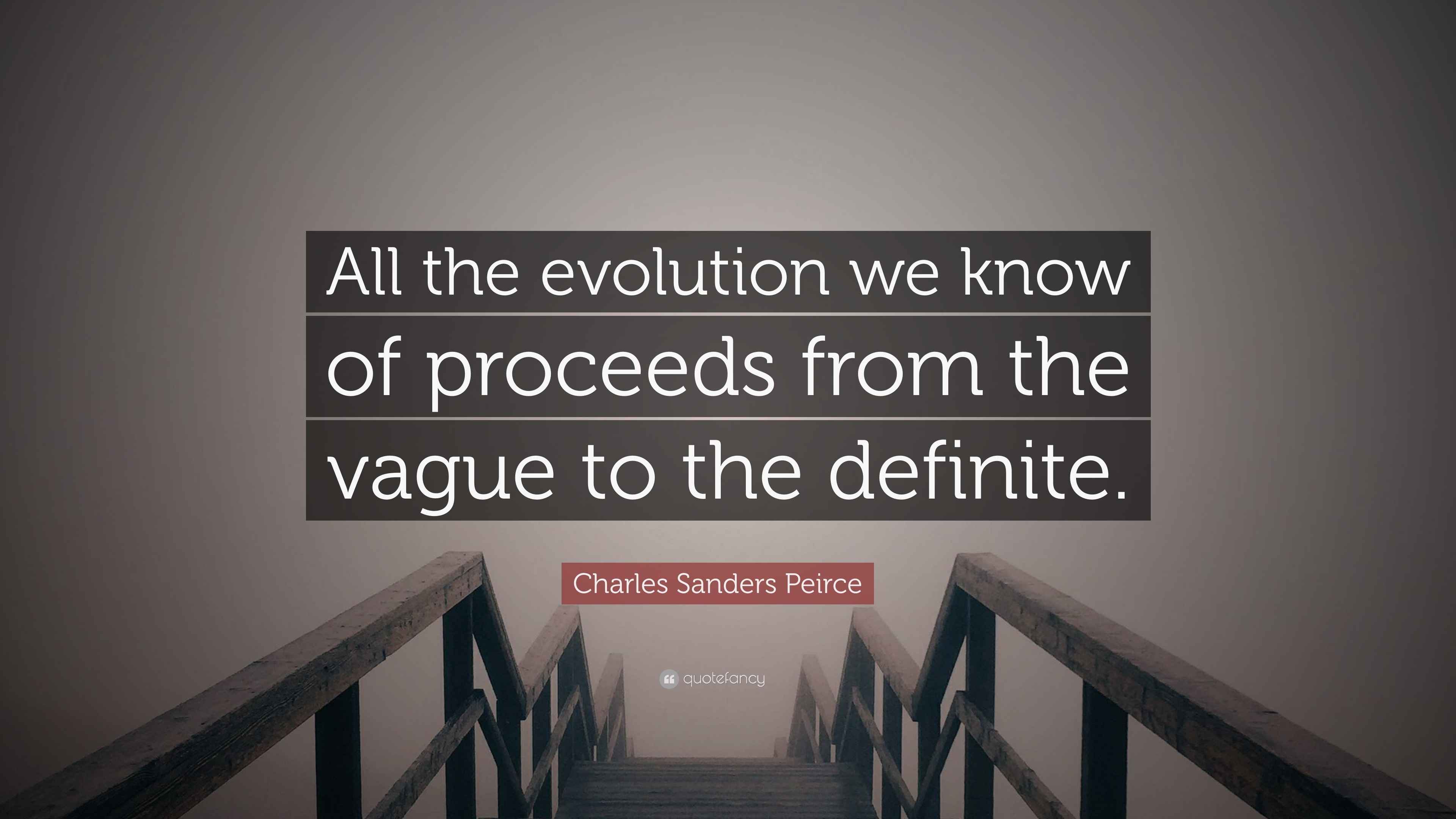 Charles Sanders Peirce Quote: “All the evolution we know of proceeds ...