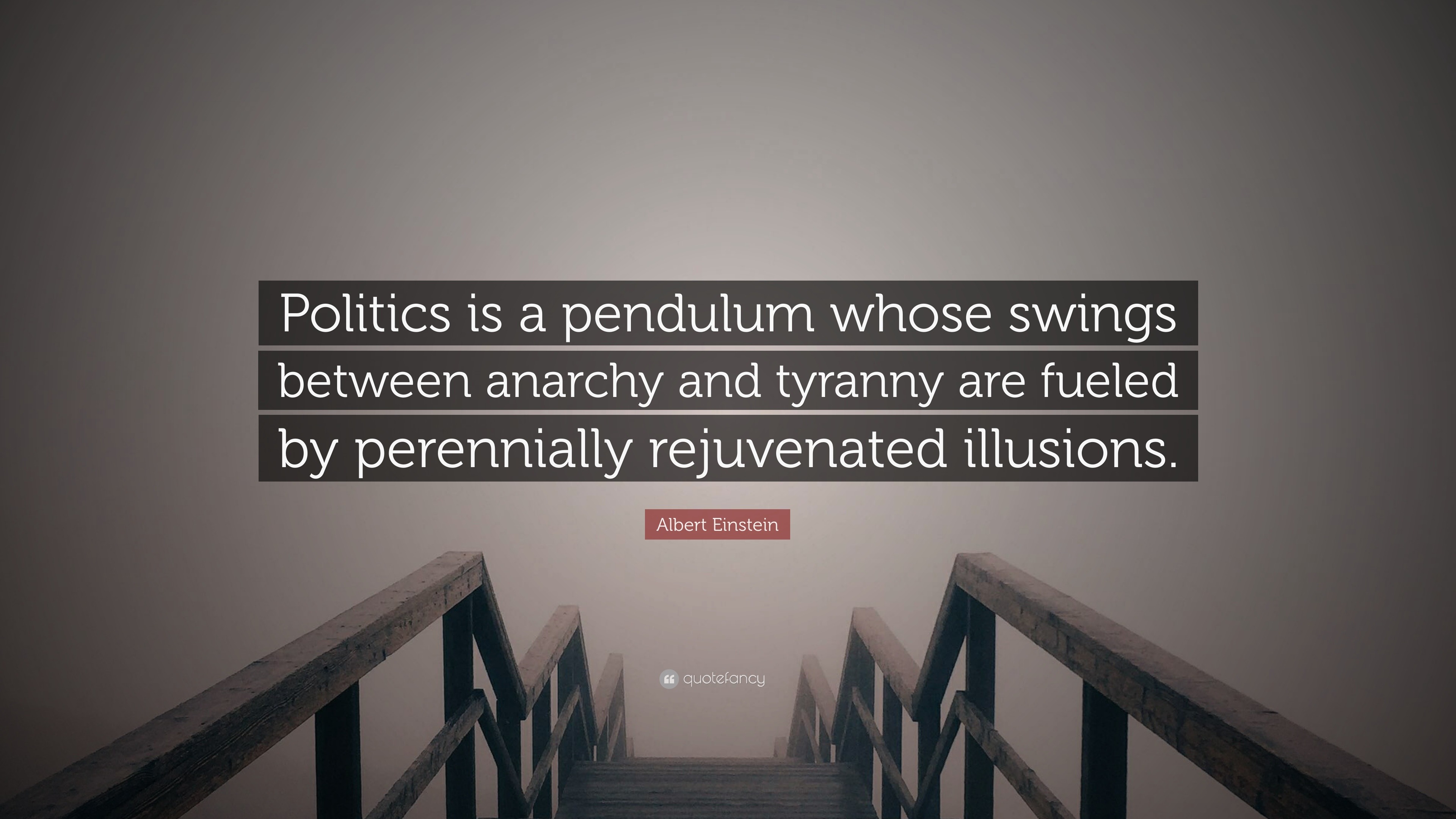 Albert Einstein Quote: “Politics is a pendulum whose swings between ...
