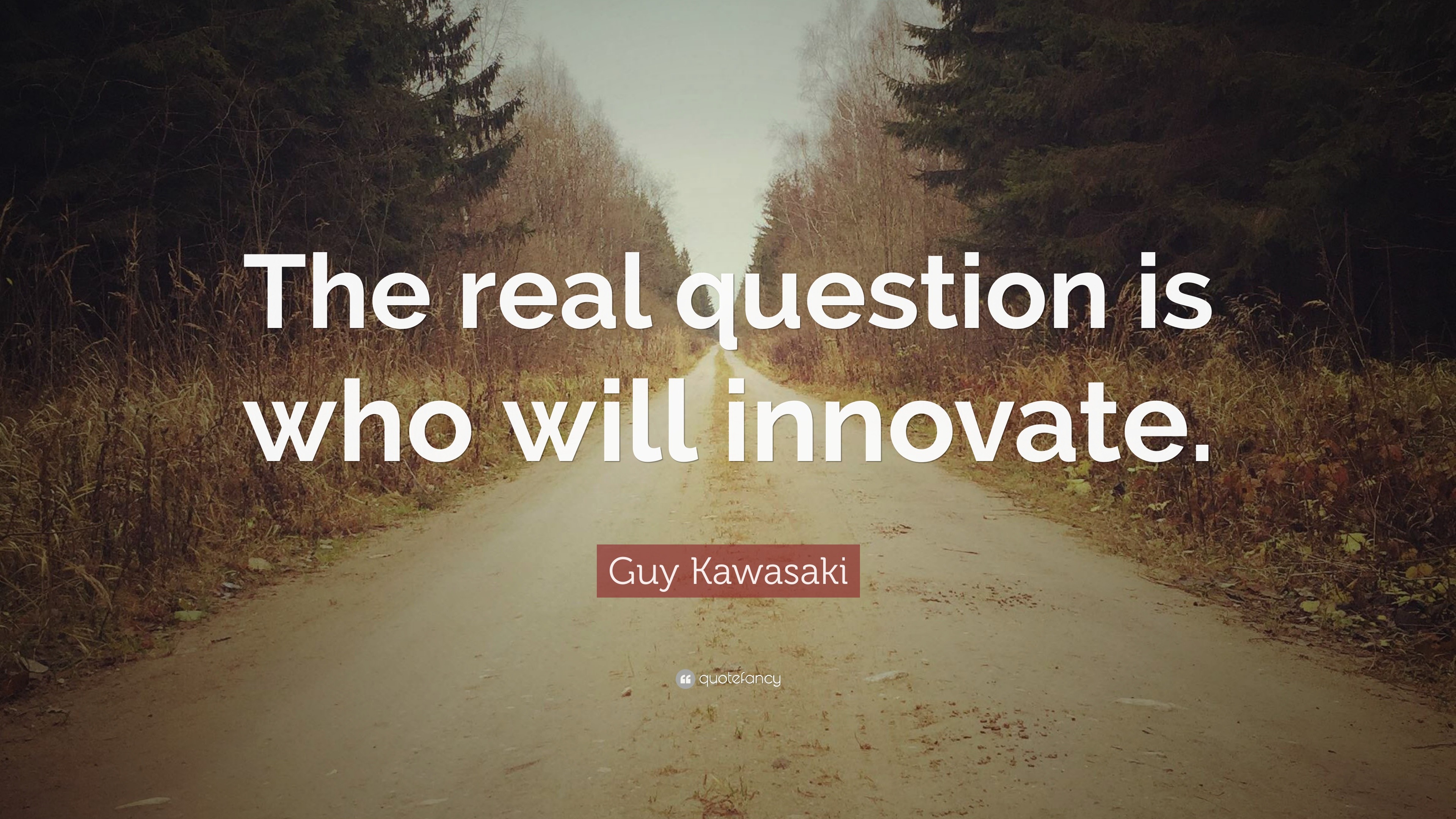 Guy Kawasaki Quote: “The real question is who will innovate.”