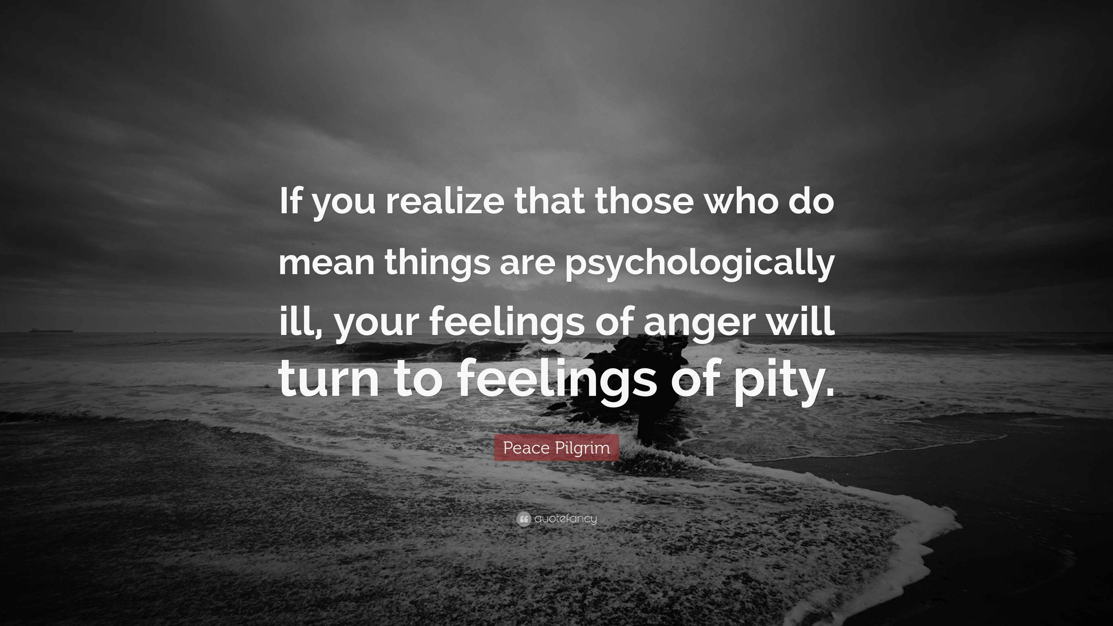 Peace Pilgrim Quote: “If you realize that those who do mean things are ...