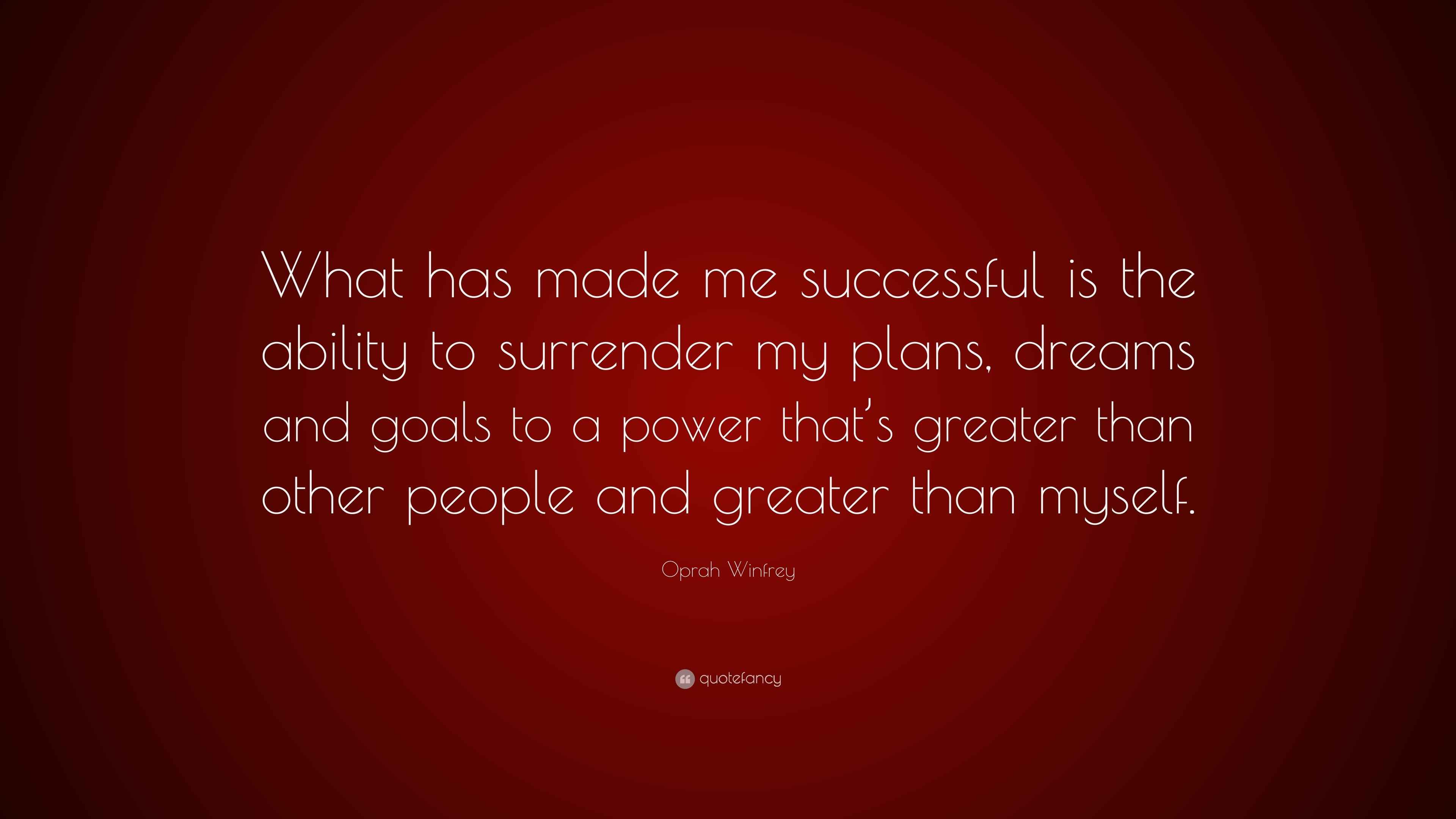 Oprah Winfrey Quote: “What has made me successful is the ability to ...