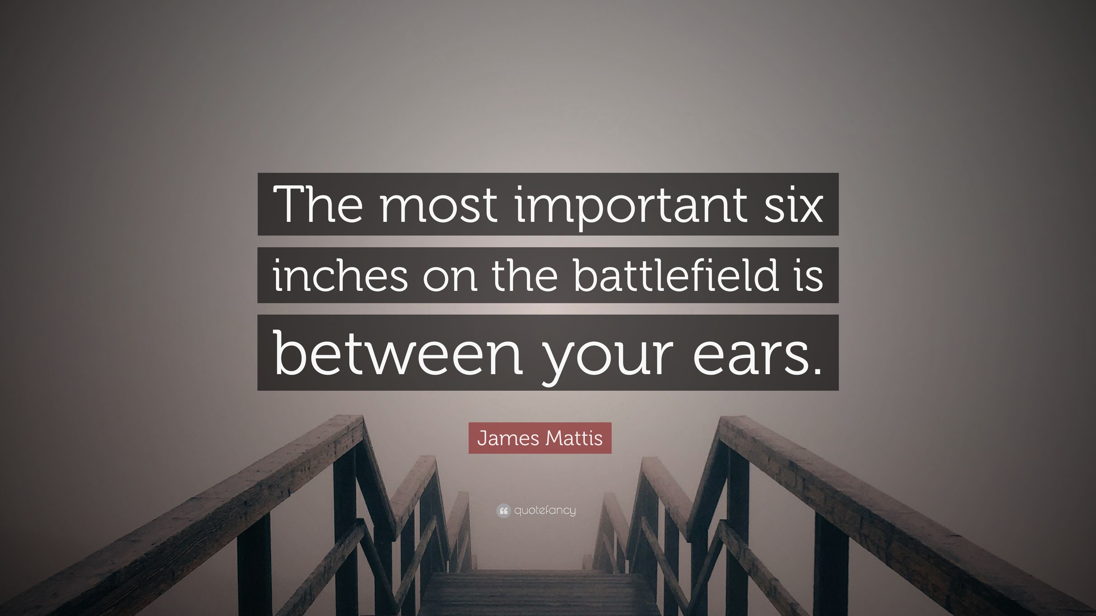 James Mattis Quote: “The most important six inches on the battlefield ...