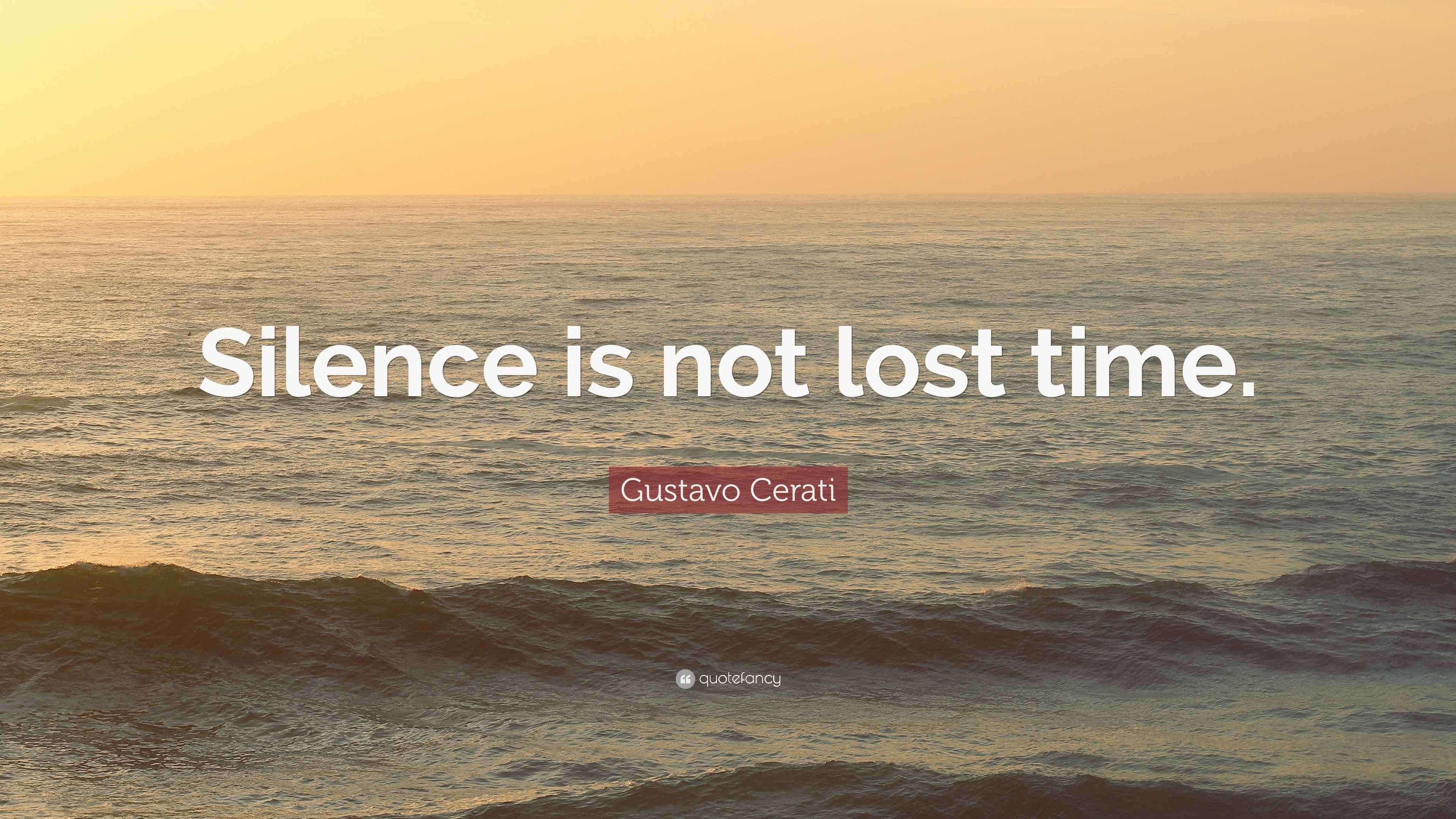 Gustavo Cerati Quote: “Silence is not lost time.”