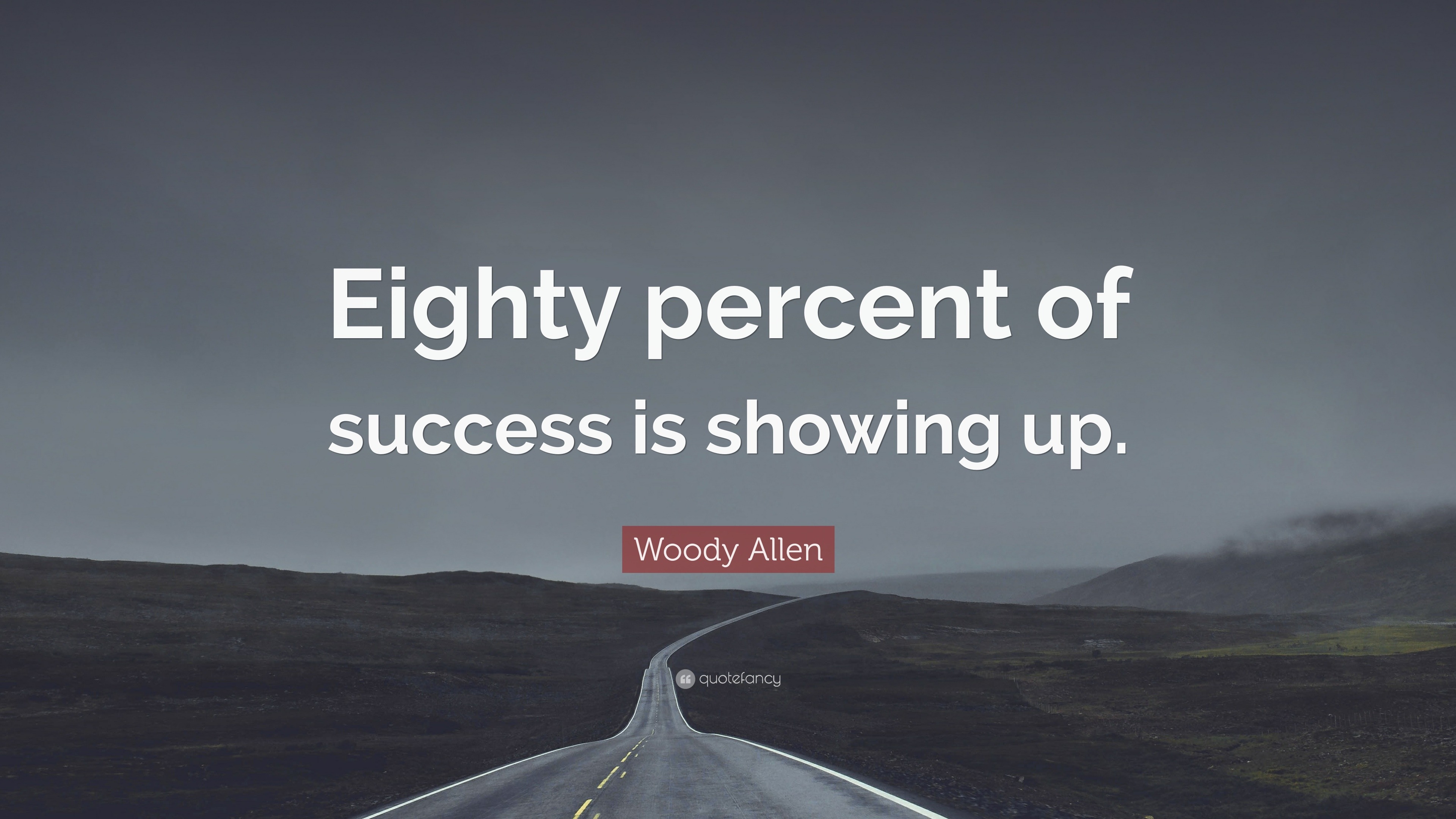 Woody Allen Quote: “Eighty percent of success is showing up.”