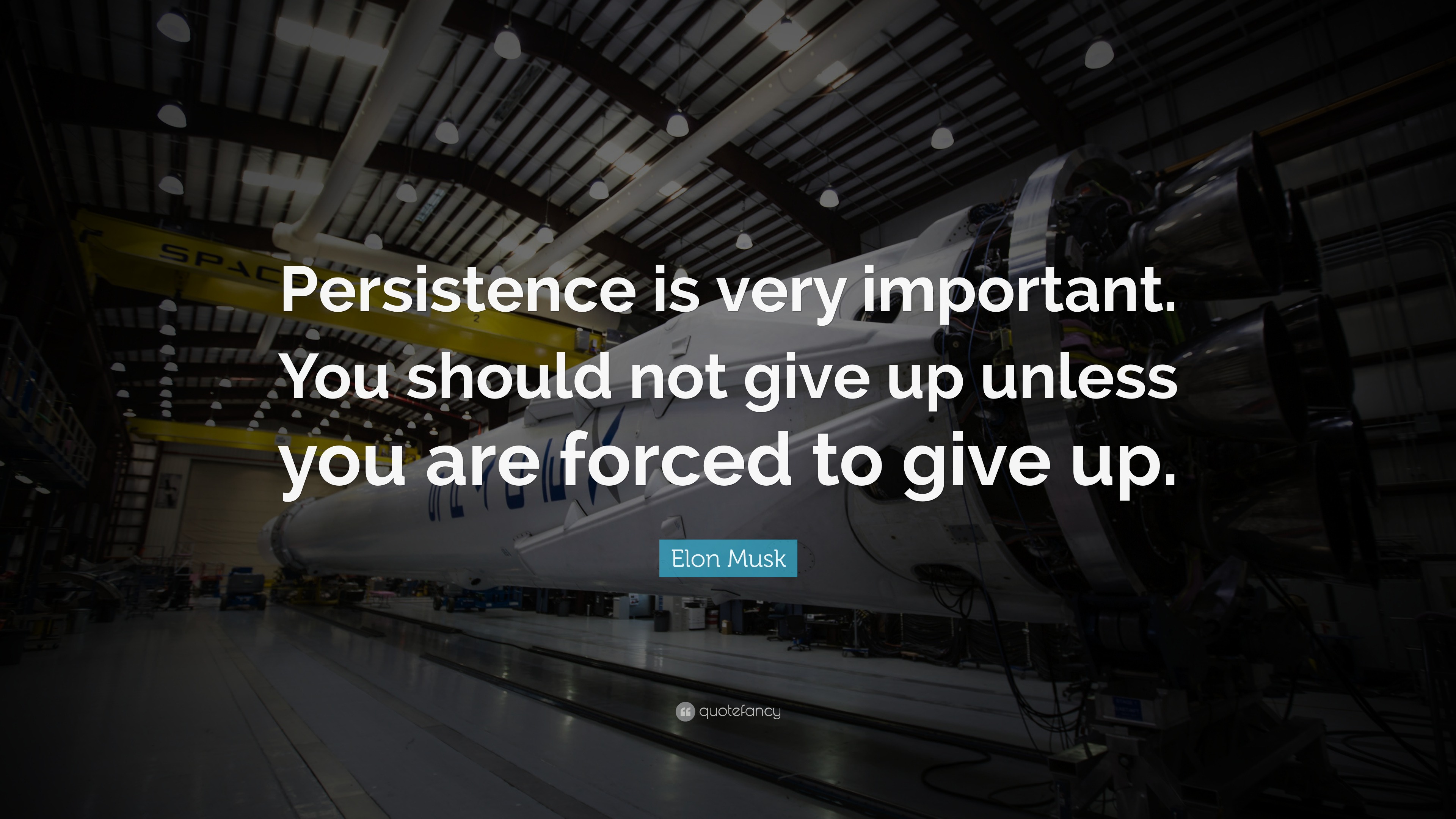 Elon Musk Quote: “Persistence is very important. You should not give up ...