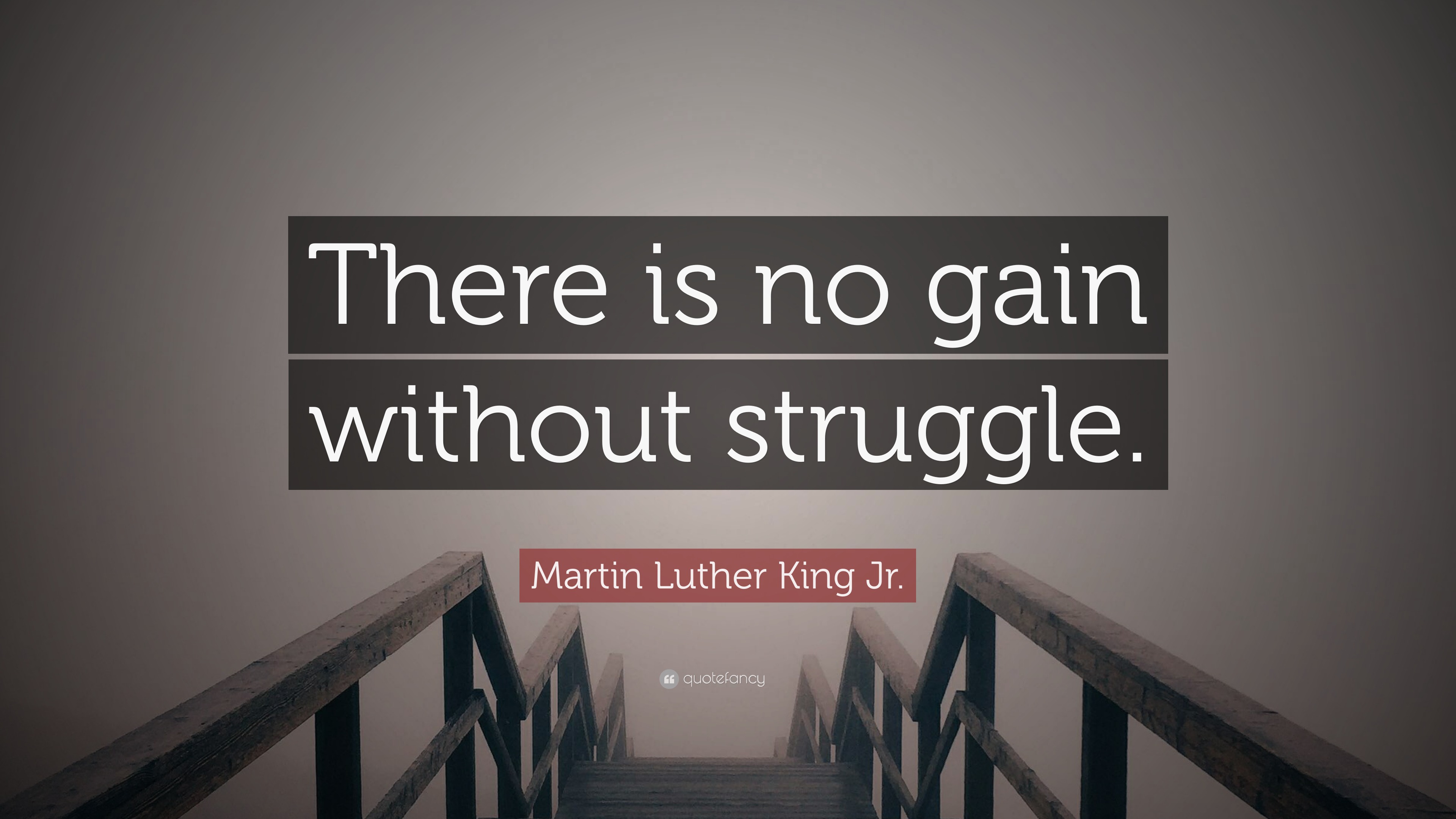 Martin Luther King Jr. Quote: “There is no gain without struggle.”