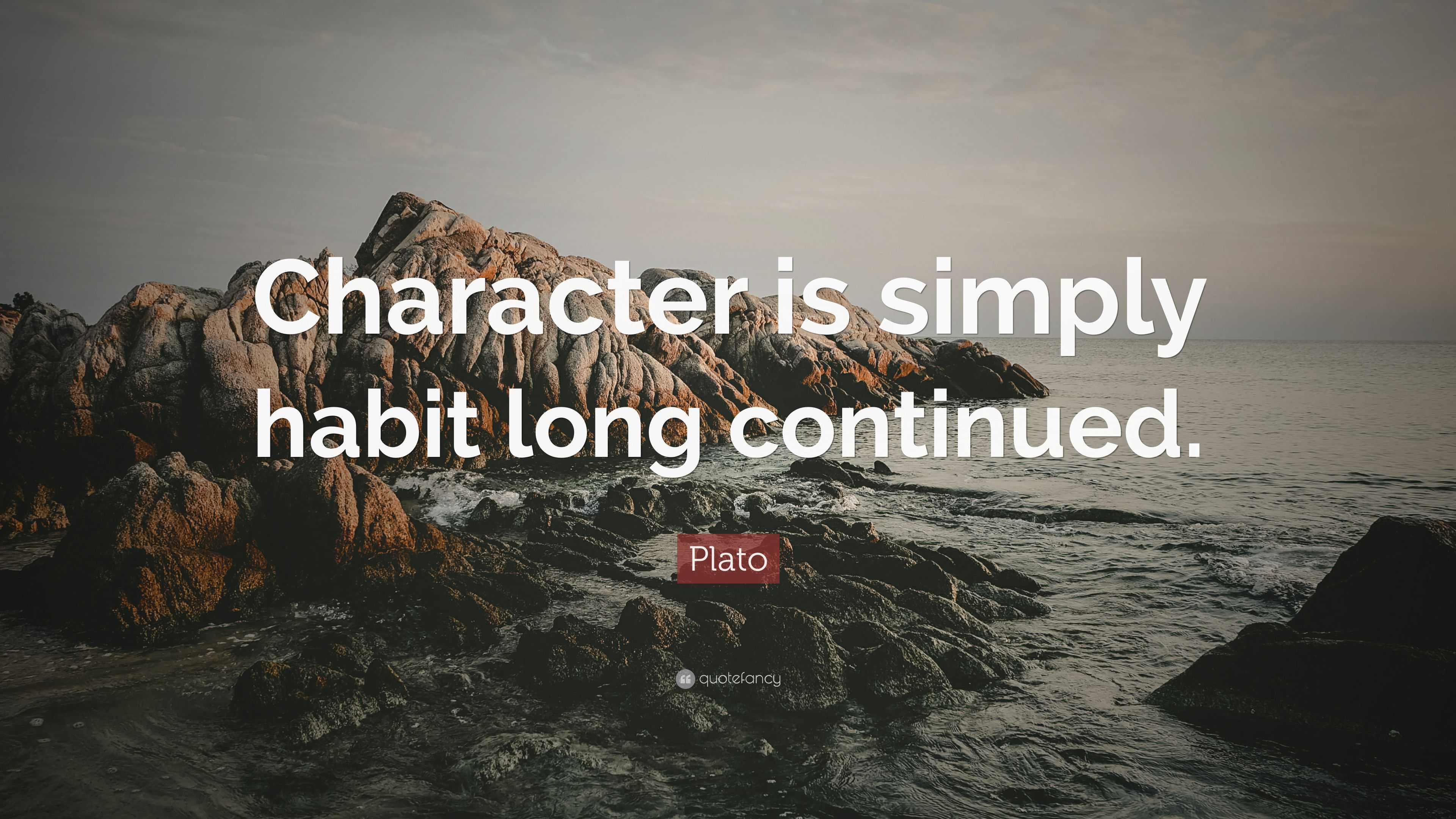 Plato Quote: “Character is simply habit long continued.”