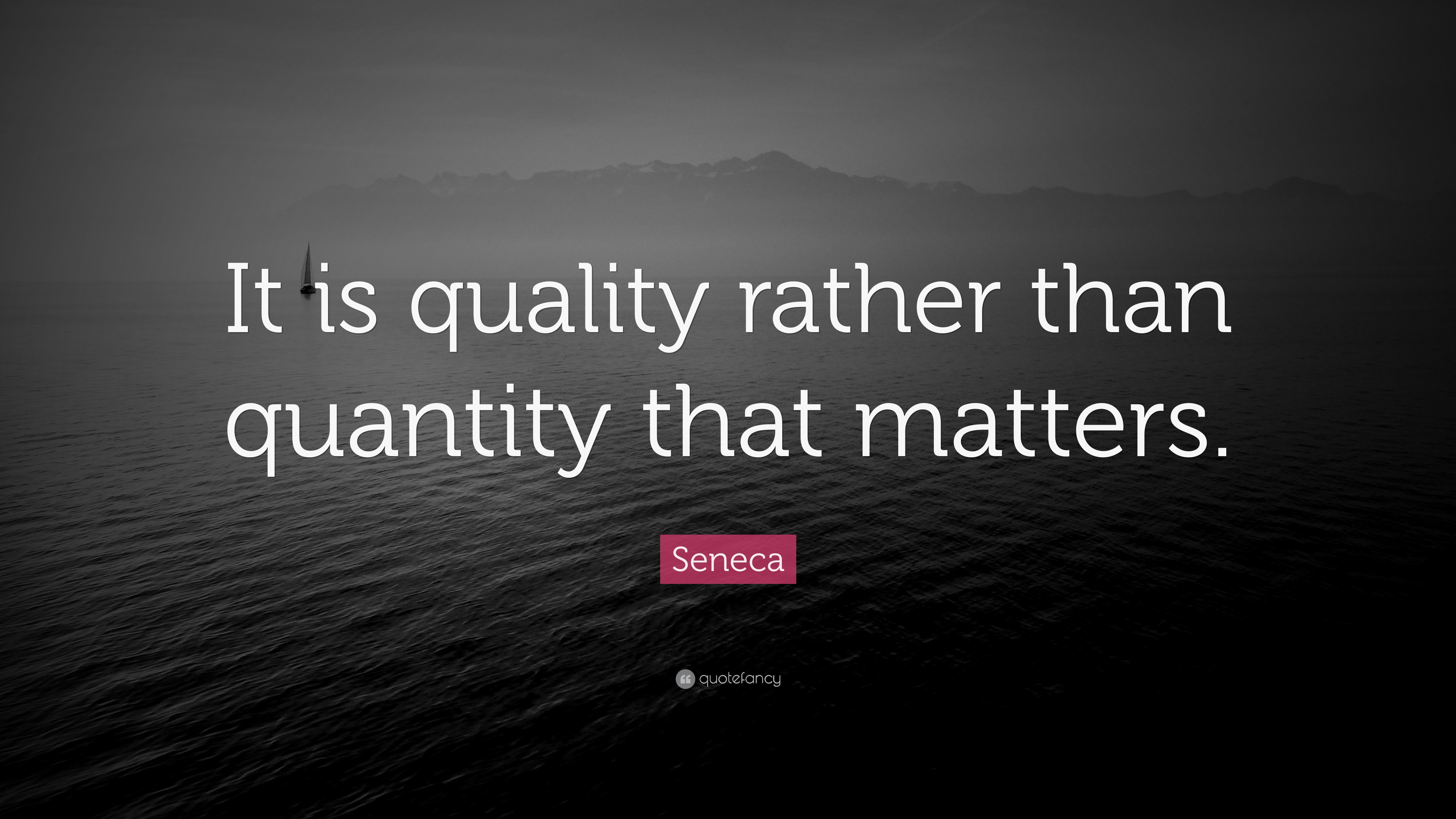 Seneca Quote: “It is quality rather than quantity that matters.”