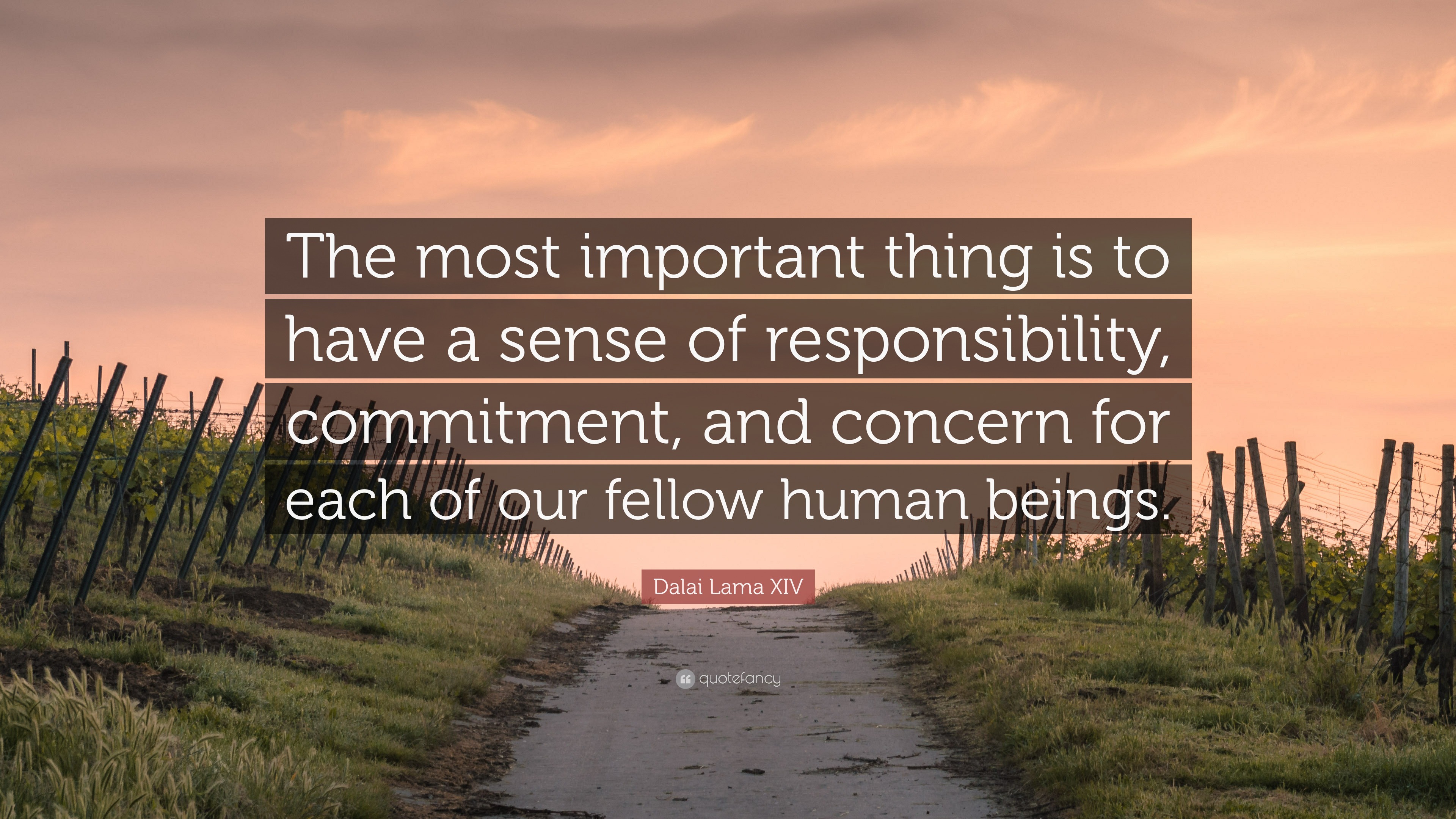 Dalai Lama XIV Quote: “The most important thing is to have a sense of ...