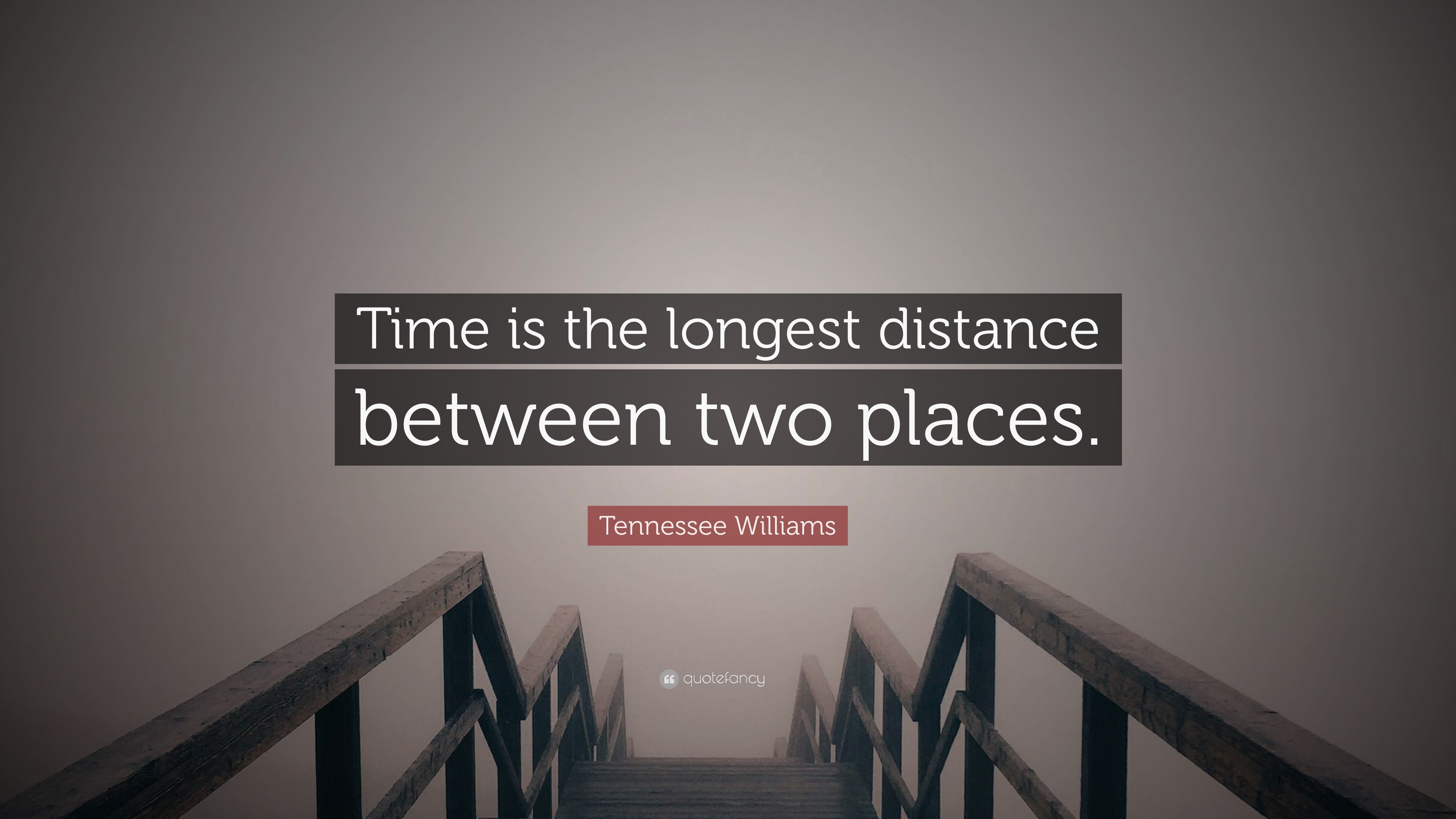 Tennessee Williams Quote: “Time is the longest distance between two ...
