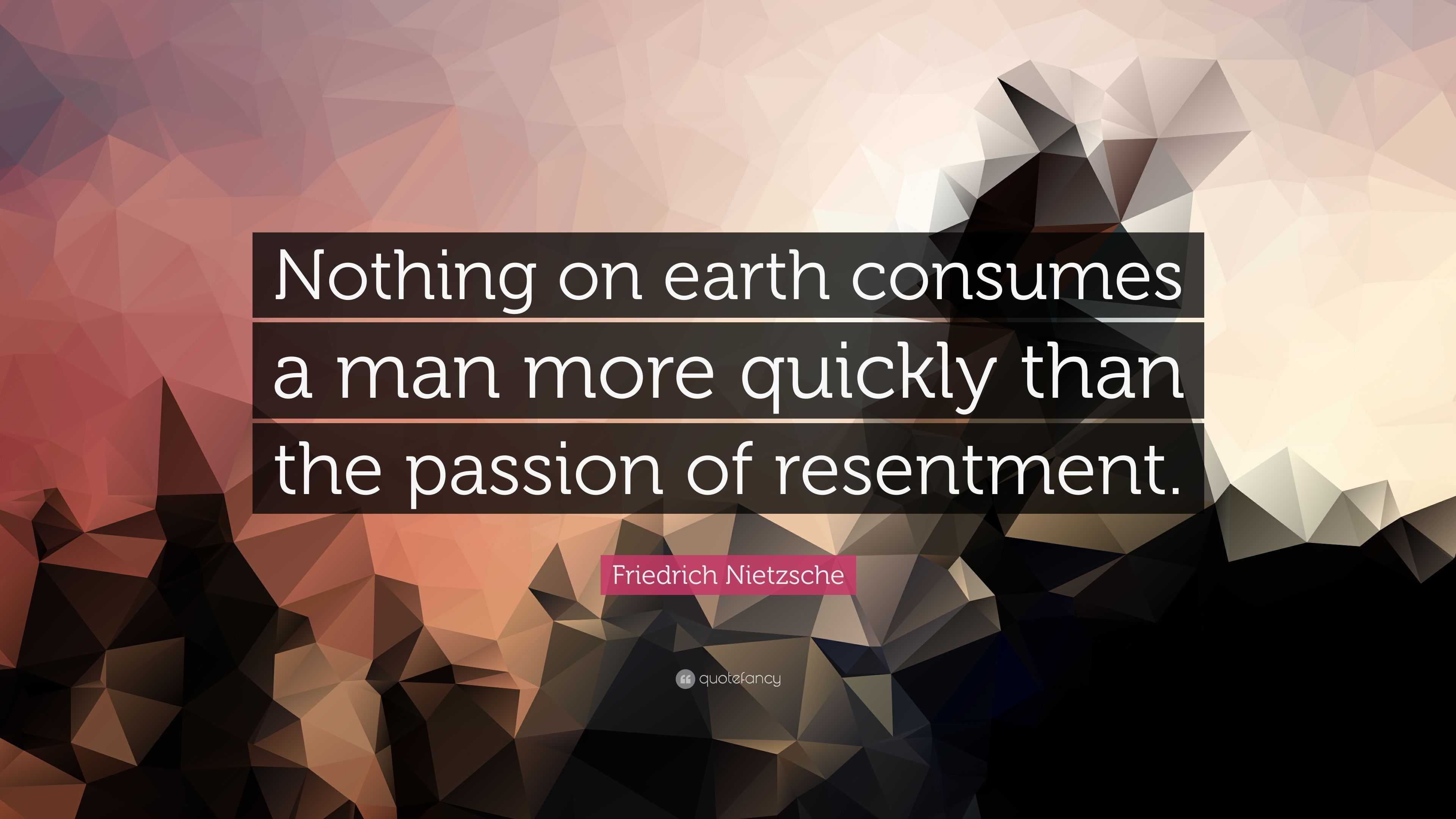 Friedrich Nietzsche Quote: “Nothing on earth consumes a man more ...