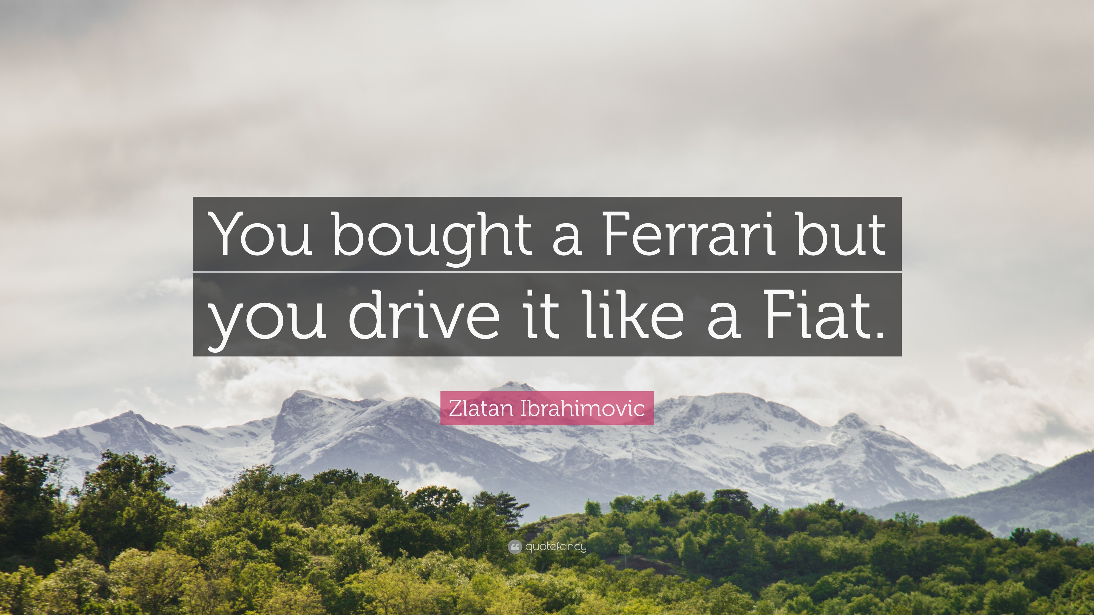 Zlatan Ibrahimovic Quote: “You bought a Ferrari but you drive it like a ...