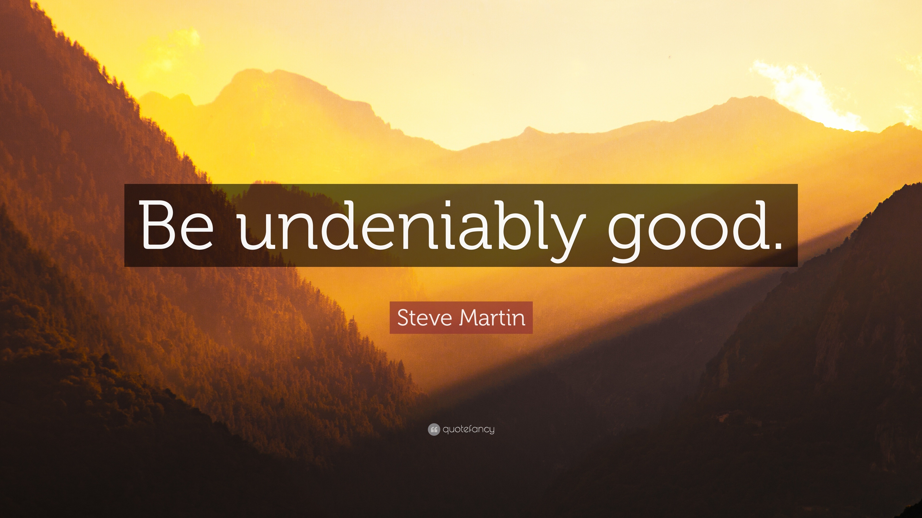 Steve Martin Quote: “Be undeniably good.”