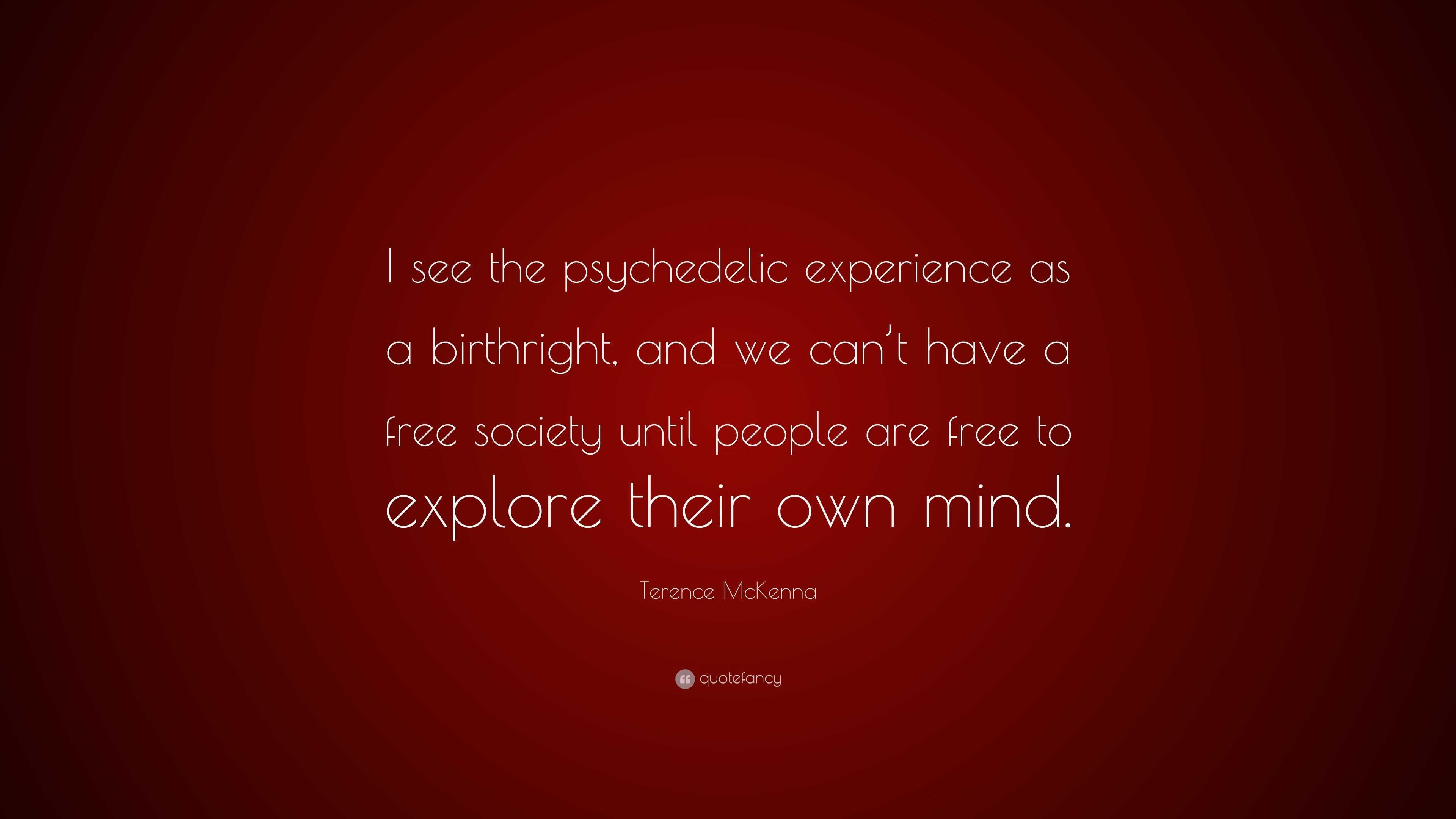Terence McKenna Quote: “I see the psychedelic experience as a ...