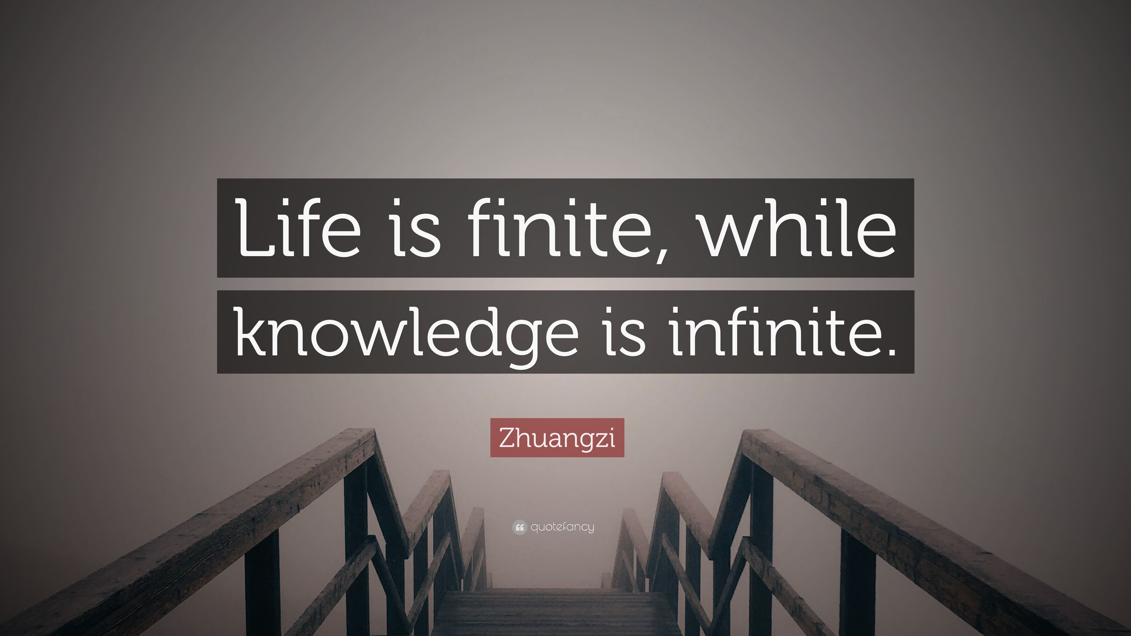 Zhuangzi Quote: “Life is finite, while knowledge is infinite.”