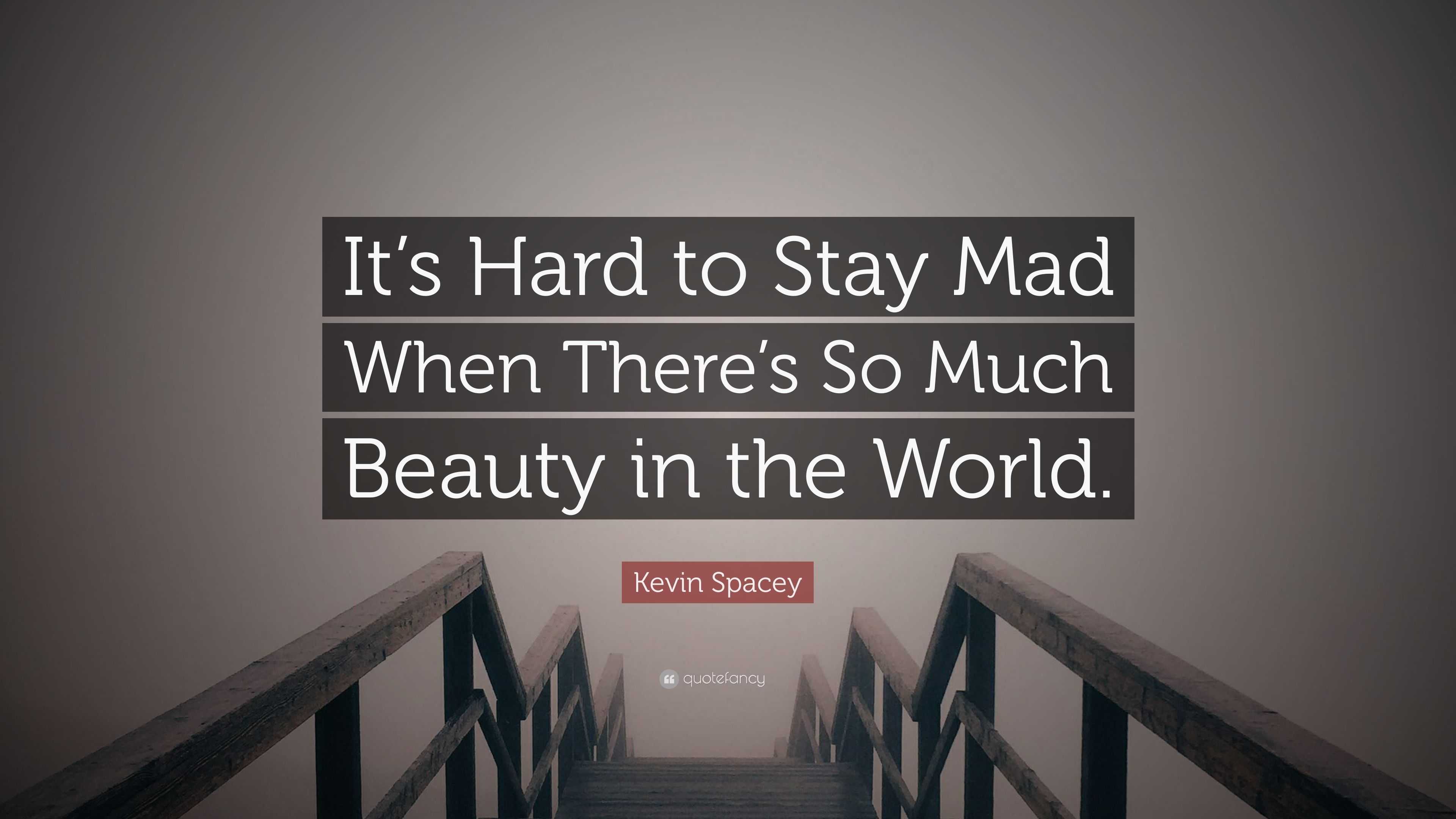 Kevin Spacey Quote: “It’s Hard to Stay Mad When There’s So Much Beauty ...