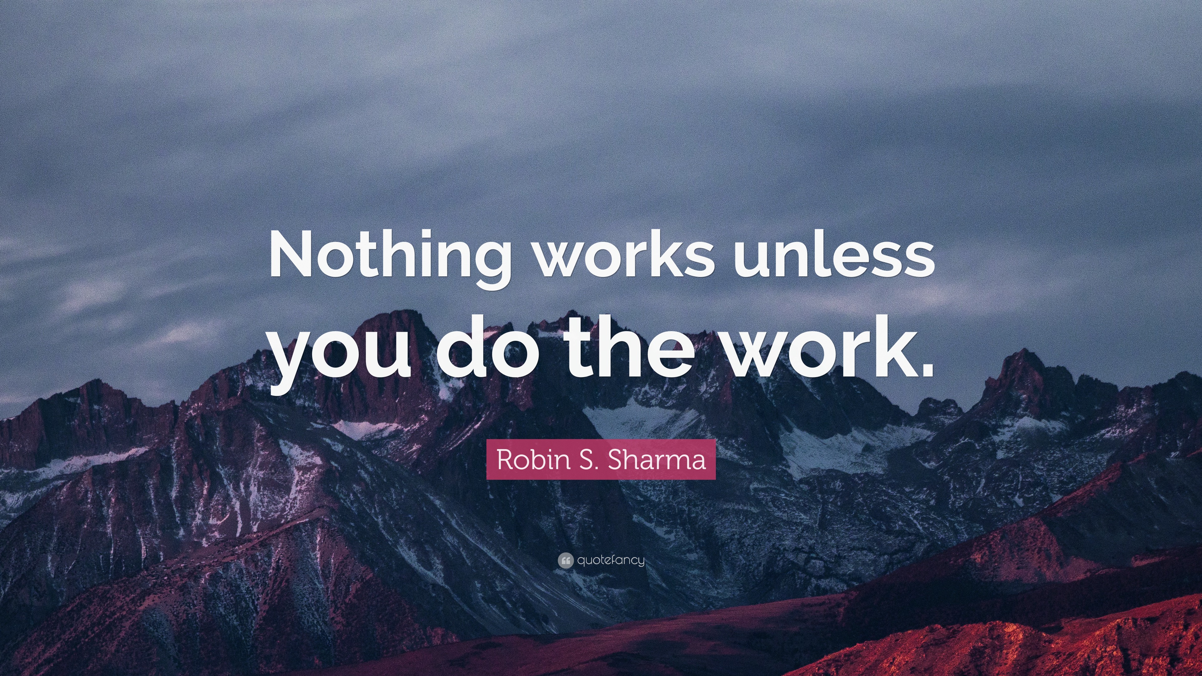 Robin S. Sharma Quote: “Nothing works unless you do the work.”