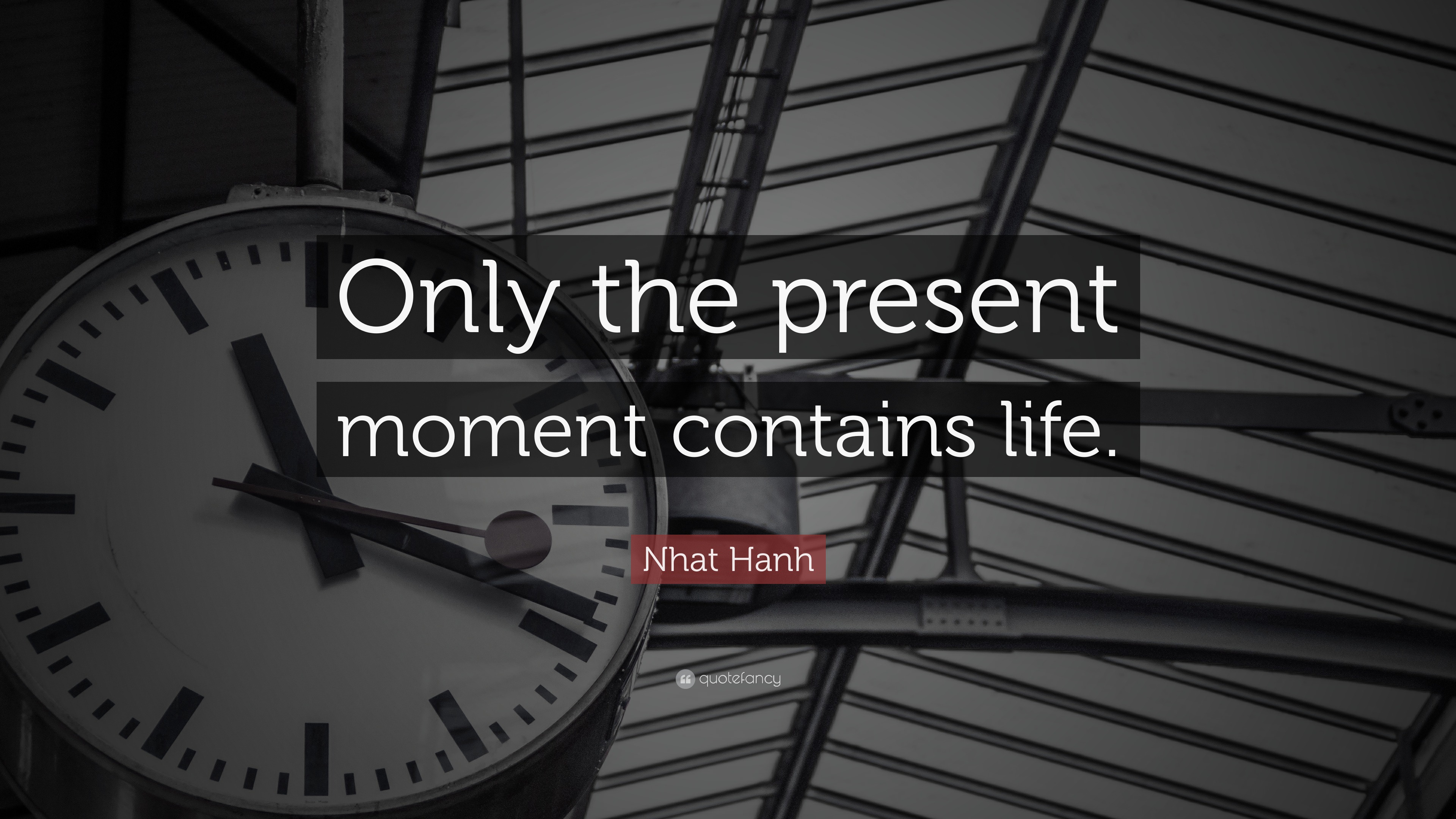 Nhat Hanh Quote: “Only the present moment contains life.”