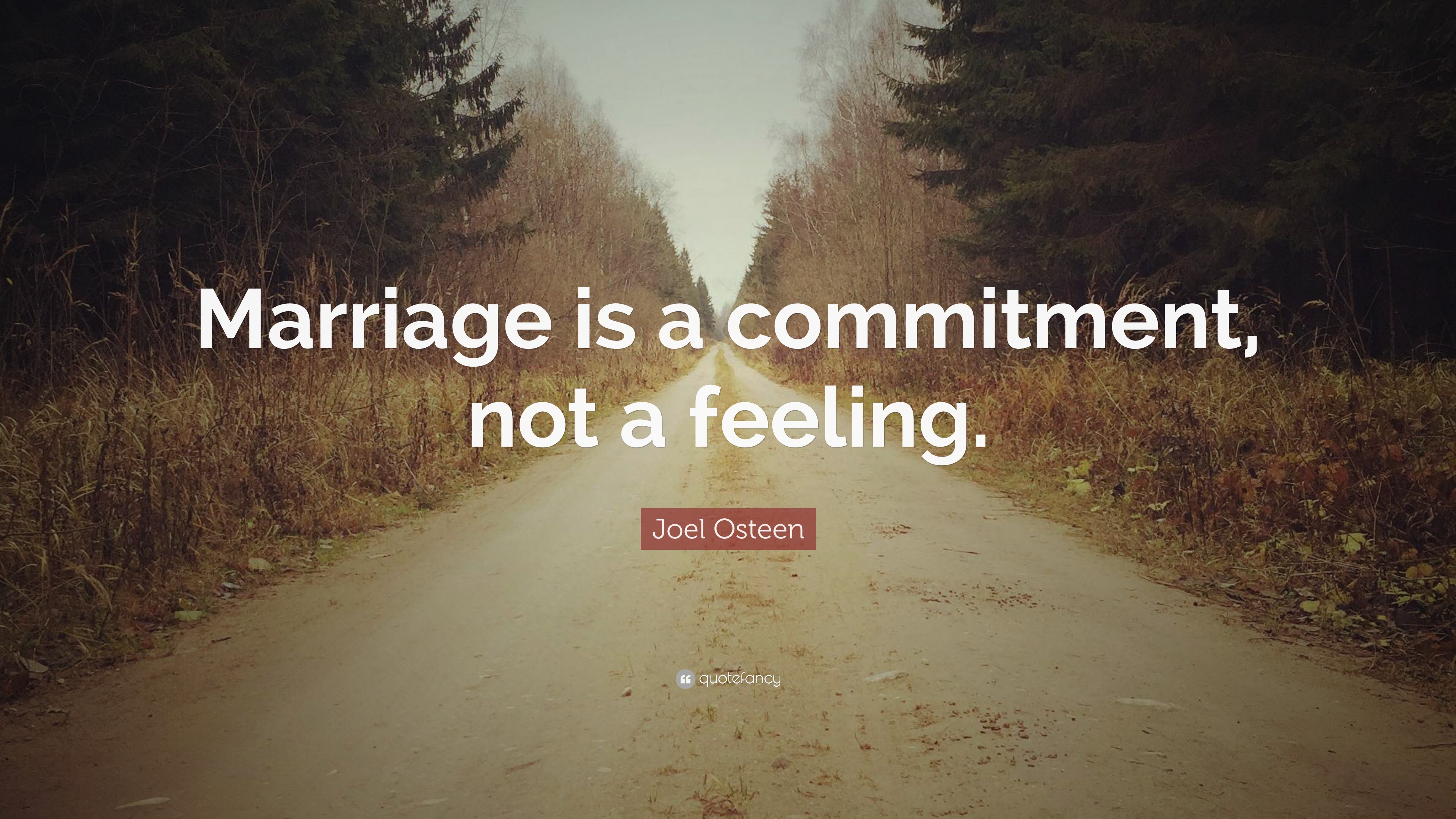 Joel Osteen Quote: “Marriage is a commitment, not a feeling.”
