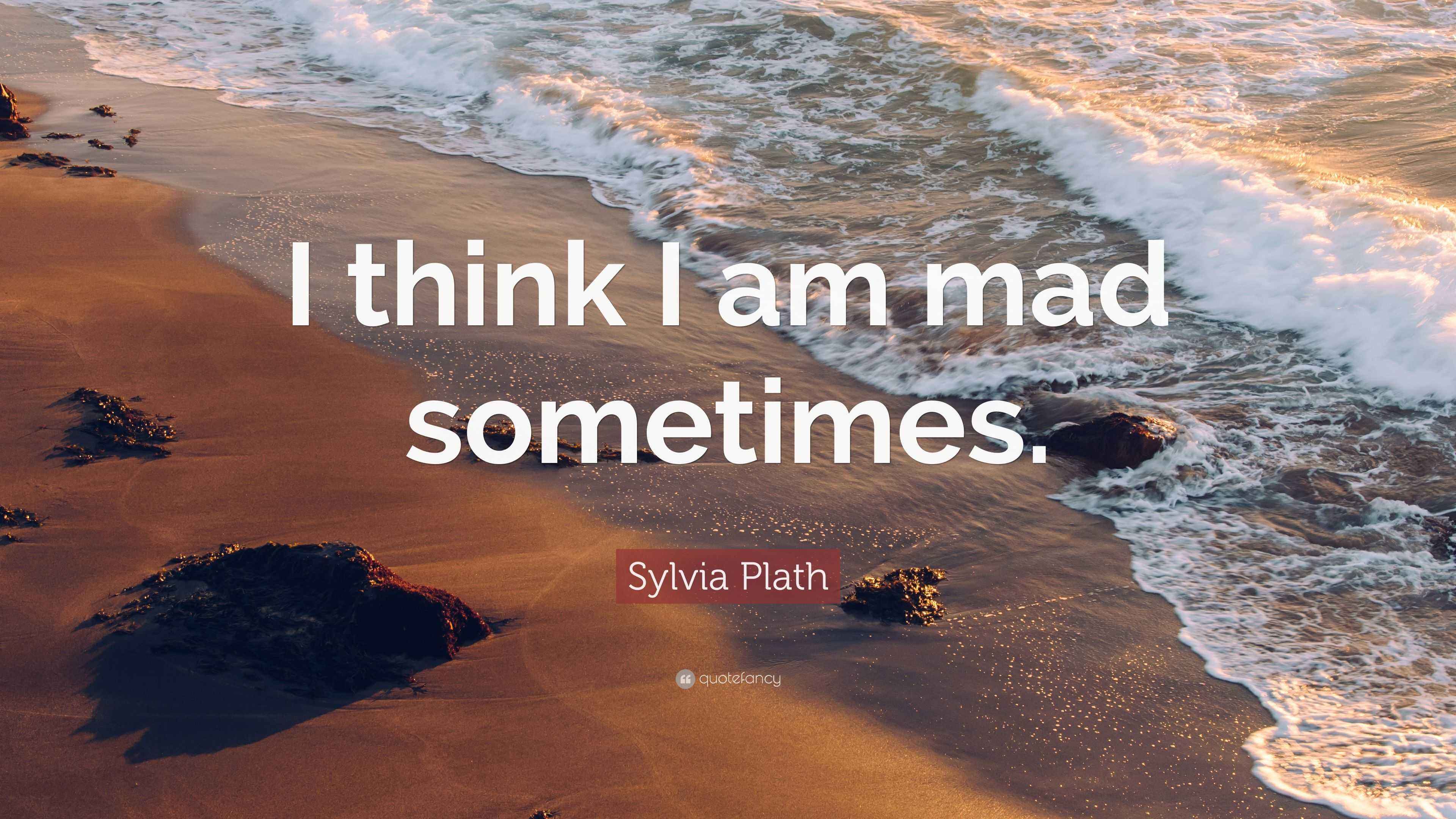 Sylvia Plath Quote: “I think I am mad sometimes.”