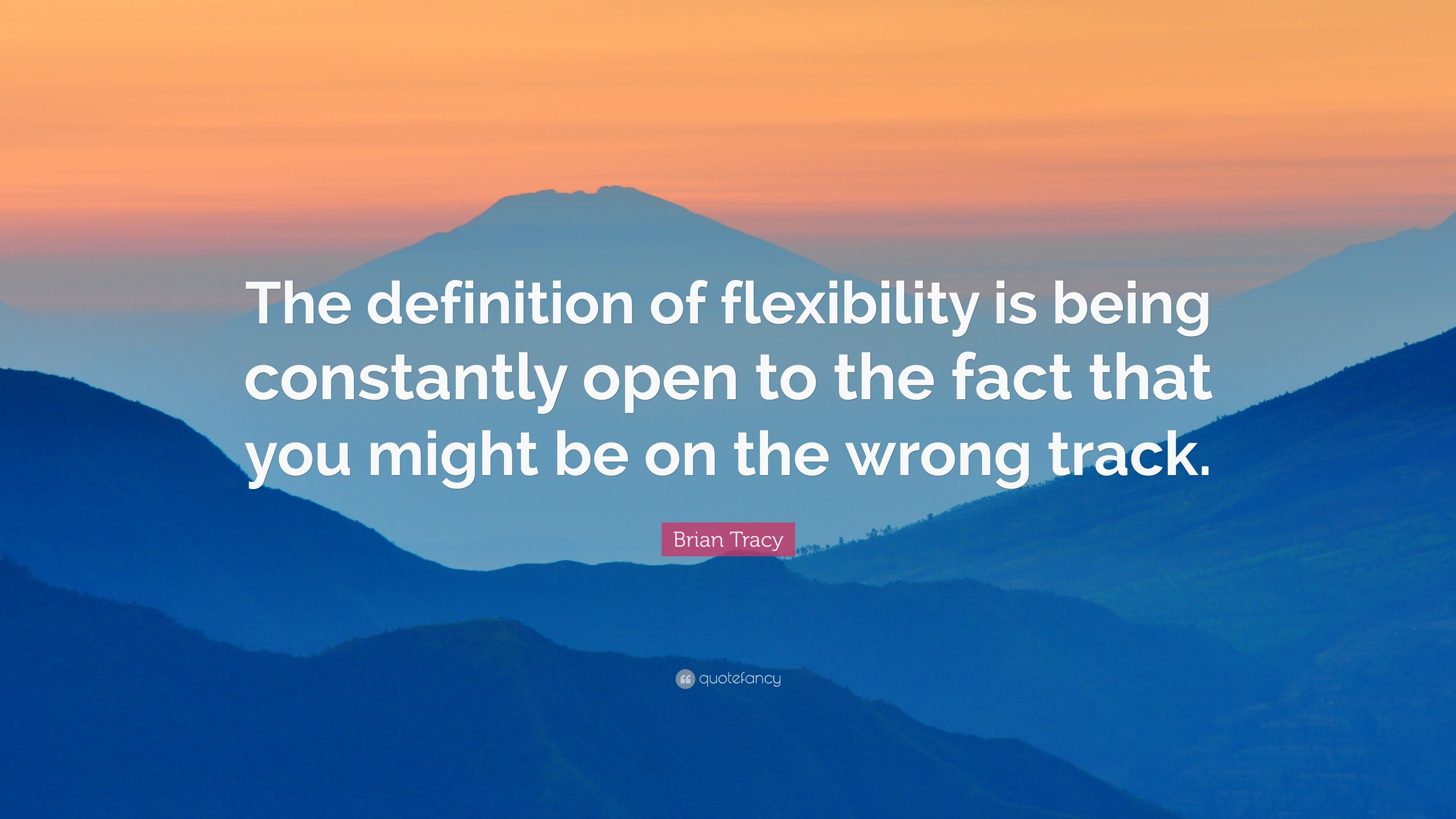 Brian Tracy Quote: “The definition of flexibility is being constantly ...