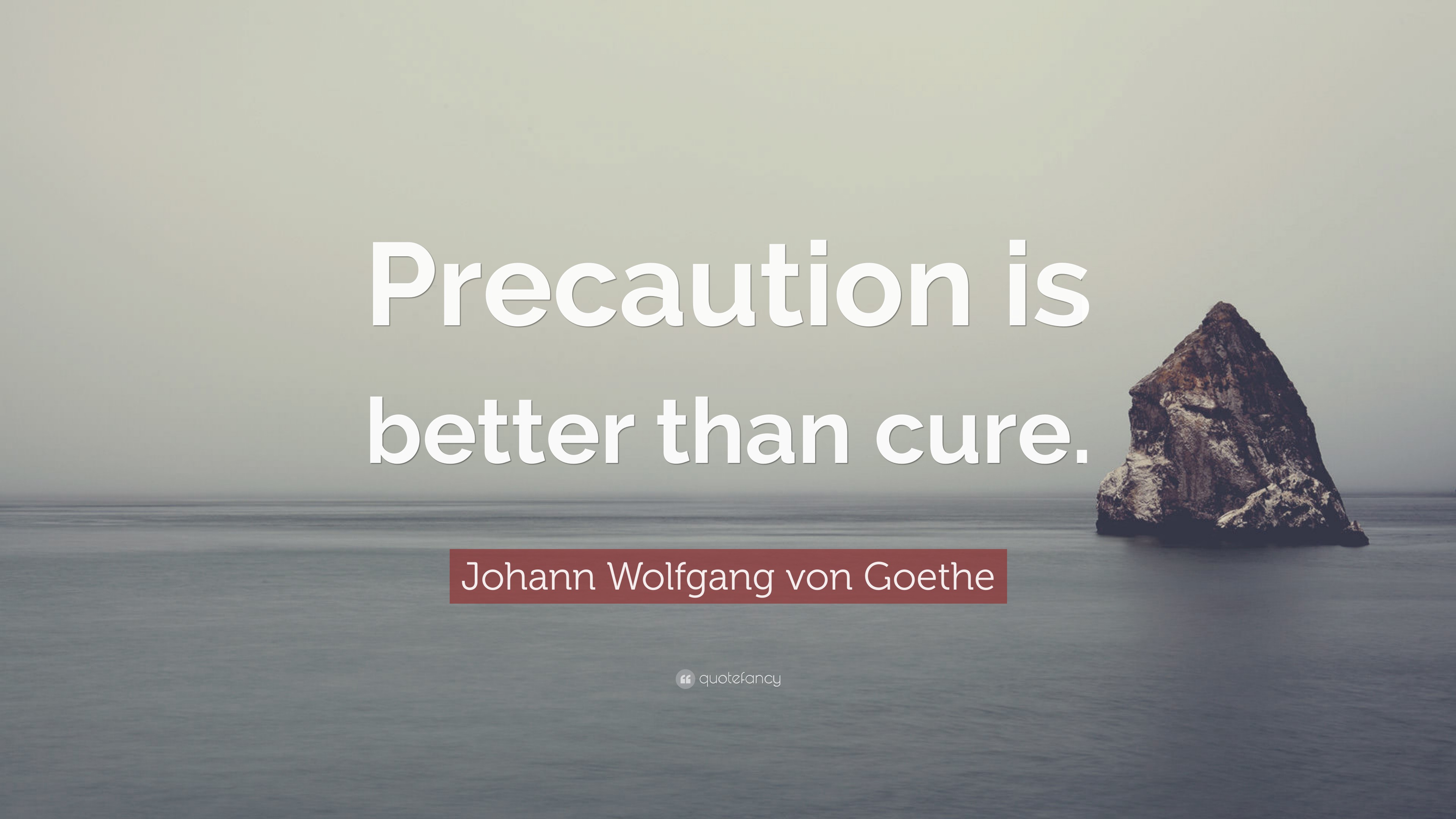Johann Wolfgang von Goethe Quote: “Precaution is better than cure.”