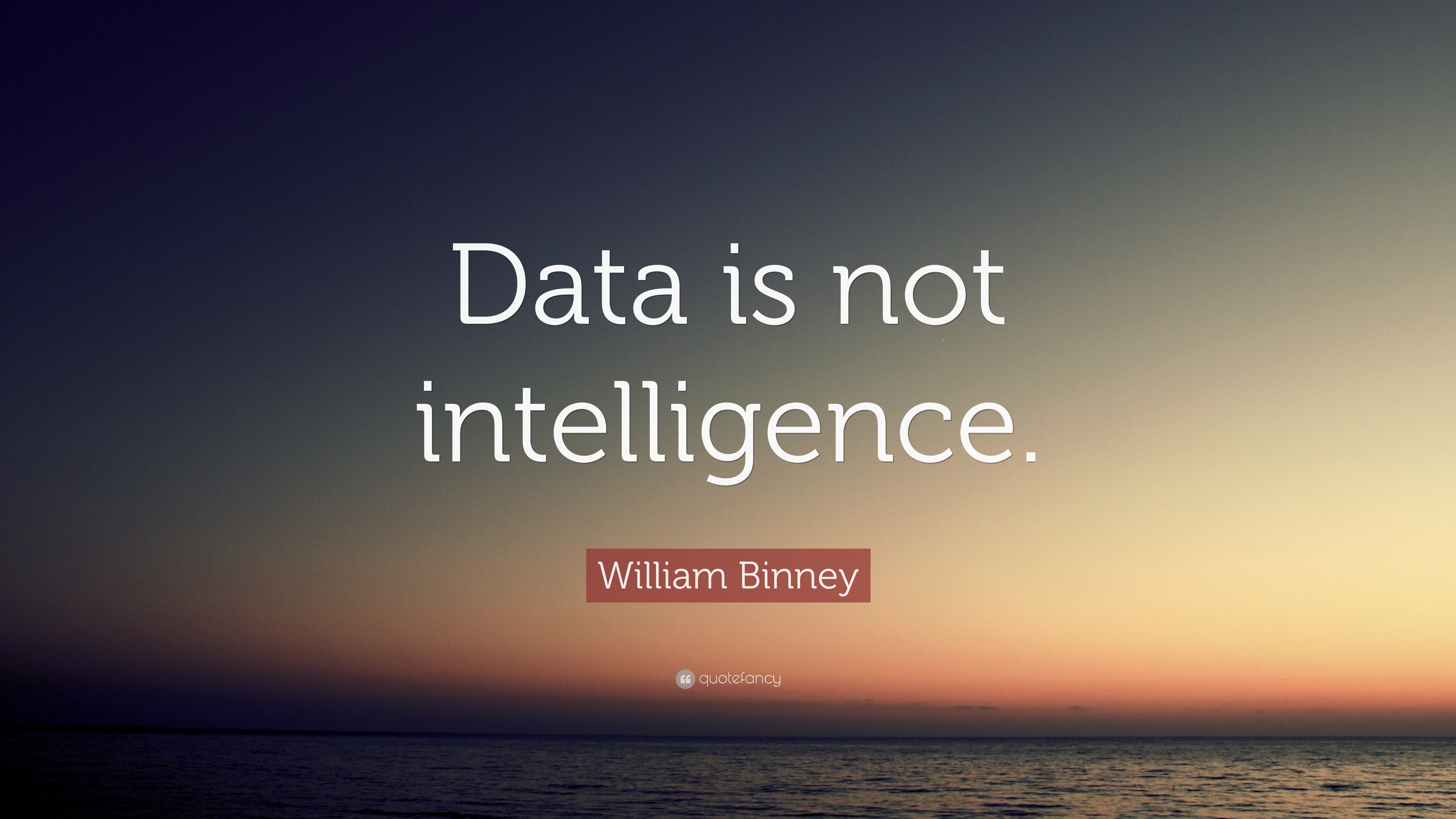 William Binney Quote: “Data is not intelligence.”