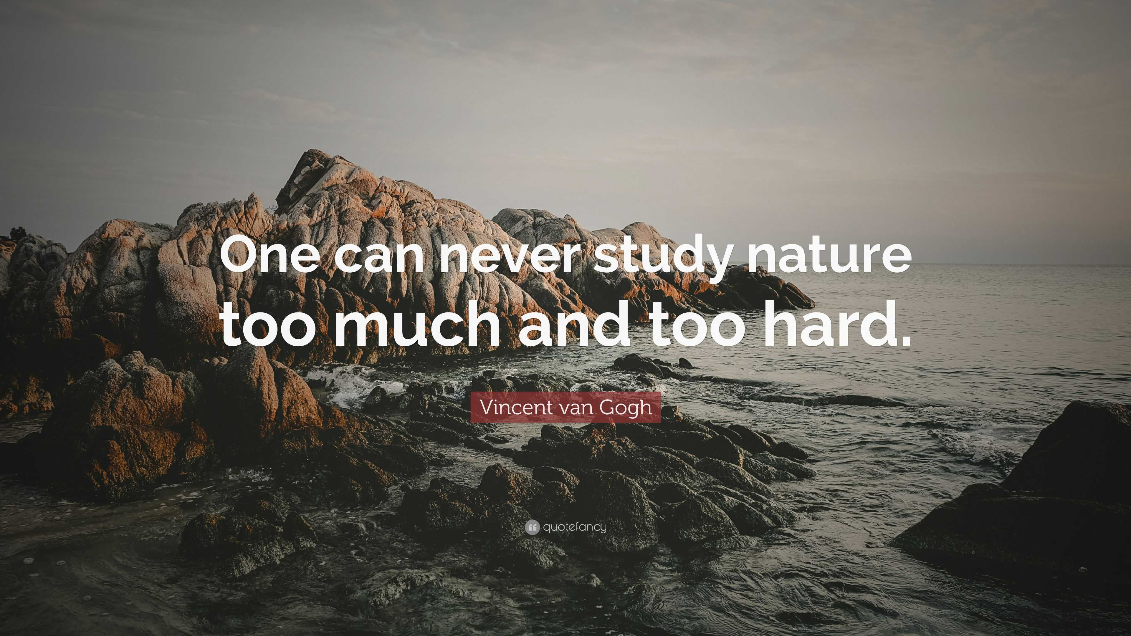 Vincent van Gogh Quote: “One can never study nature too much and too hard.”