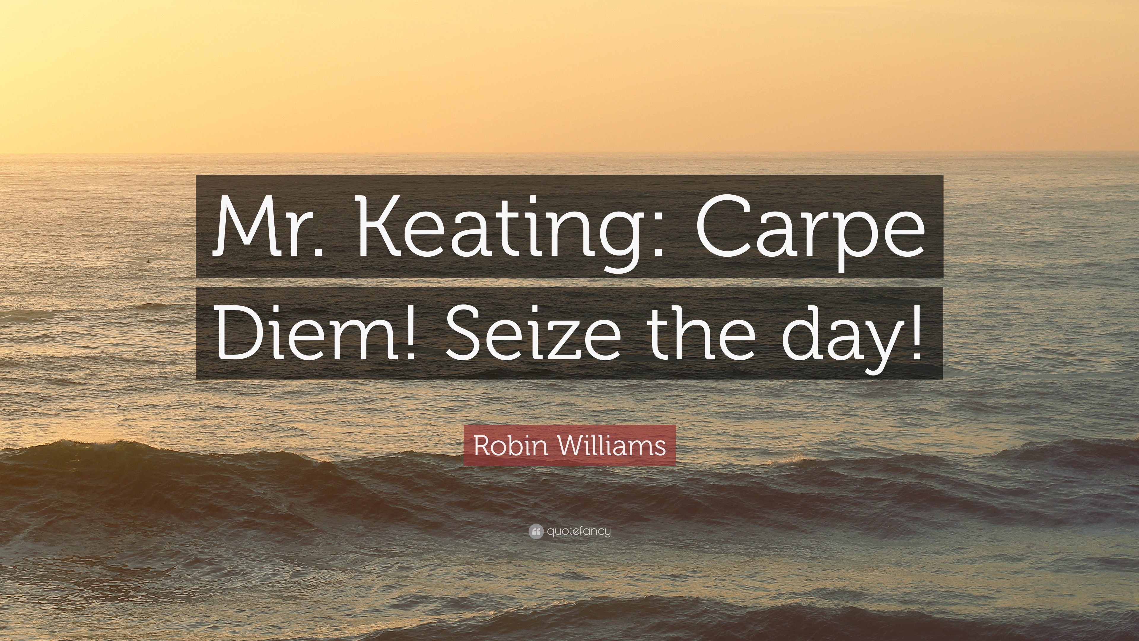 Robin Williams Quote: “Mr. Keating: Carpe Diem! Seize the day!”
