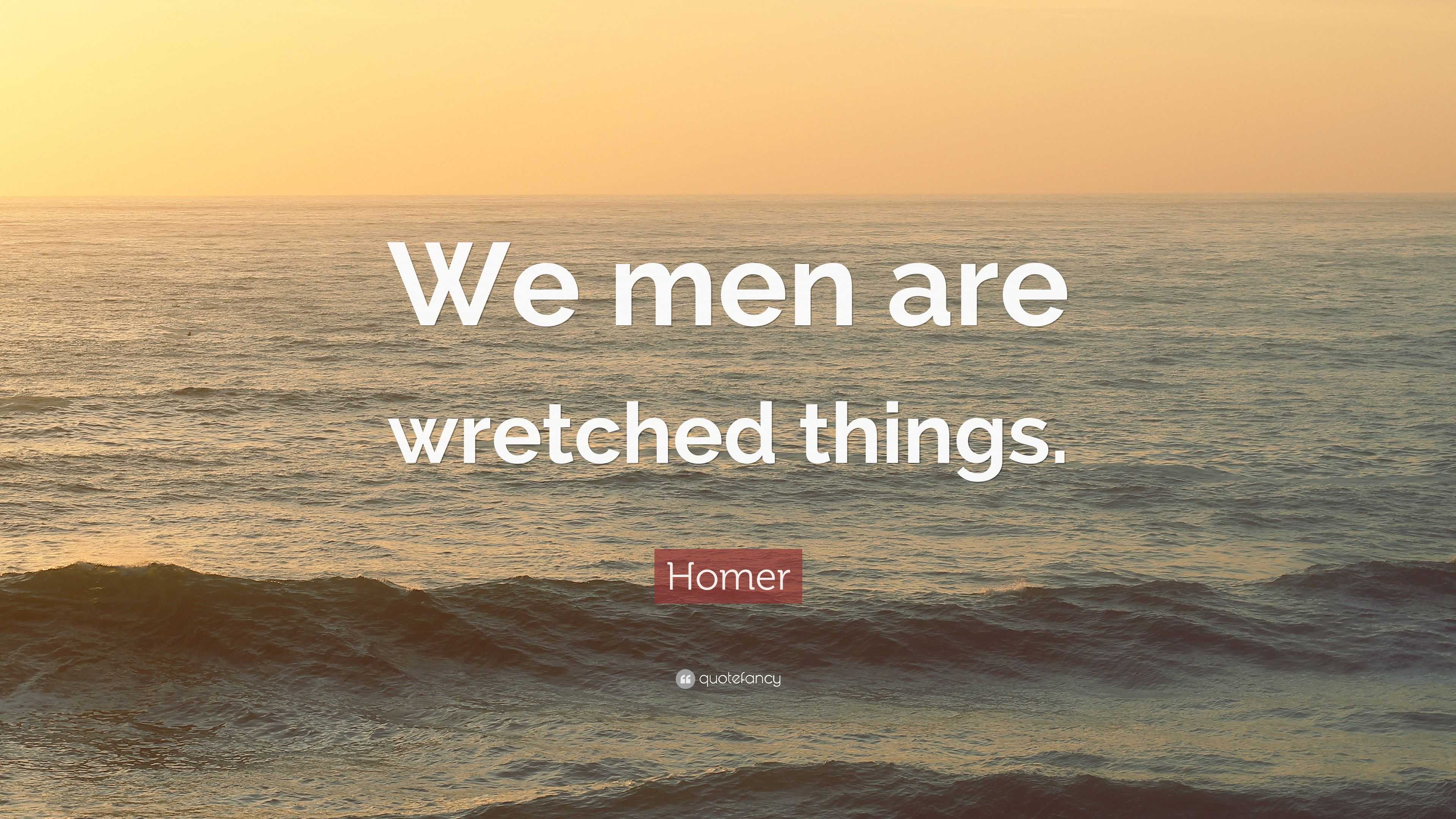 Homer Quote: “We men are wretched things.”