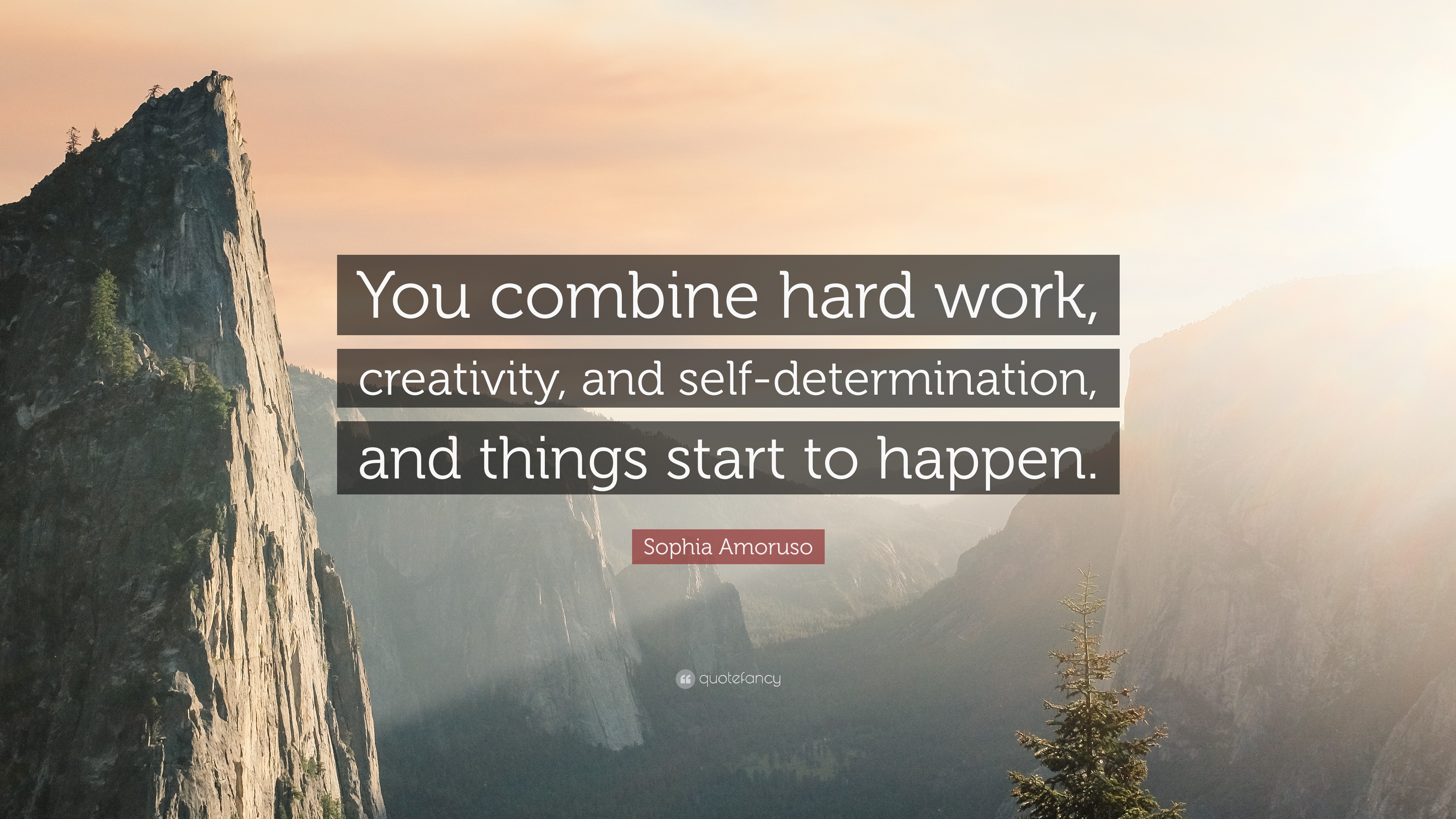 Sophia Amoruso Quote: “You combine hard work, creativity, and self ...