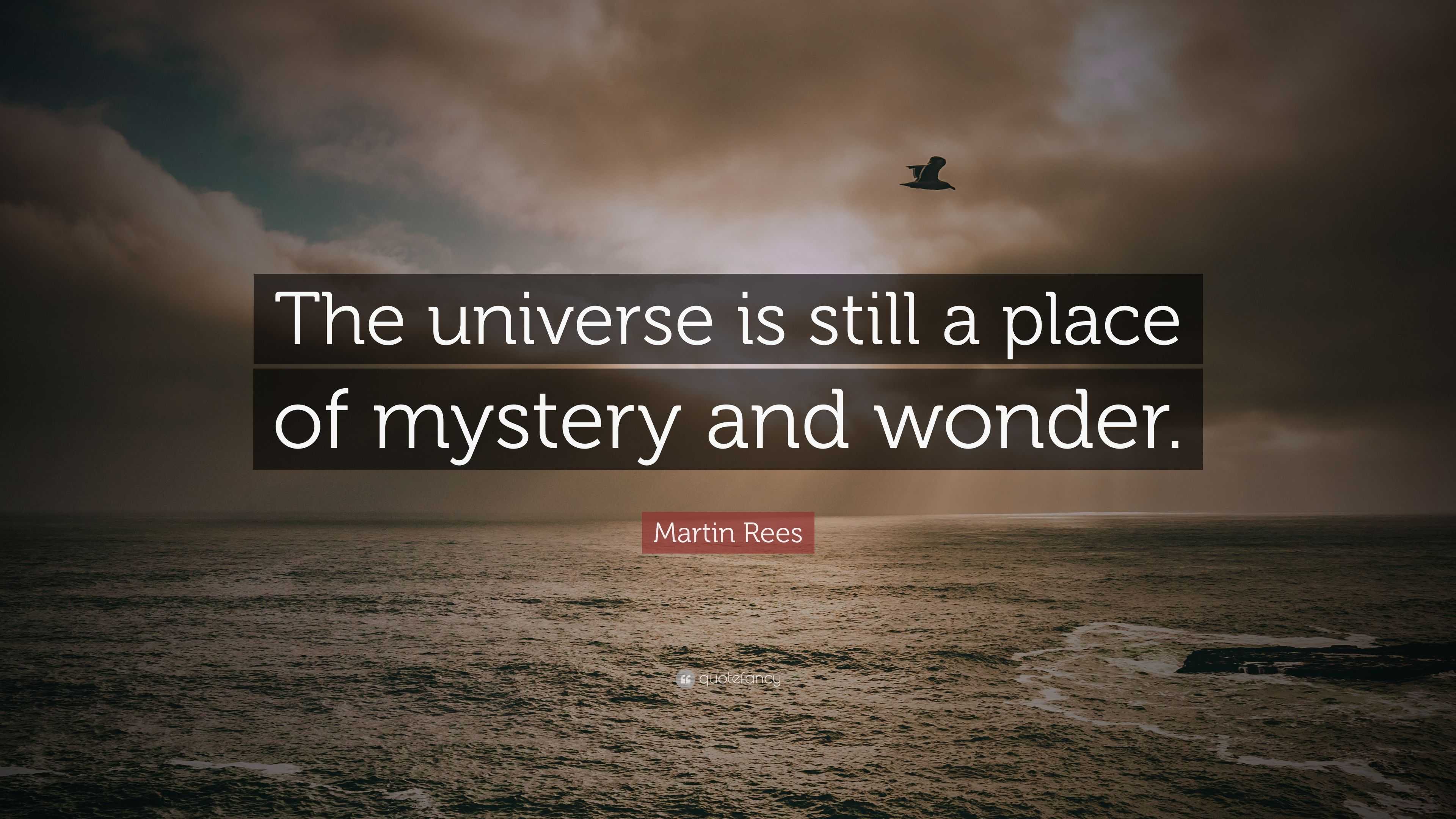 Martin Rees Quote: “The universe is still a place of mystery and wonder.”