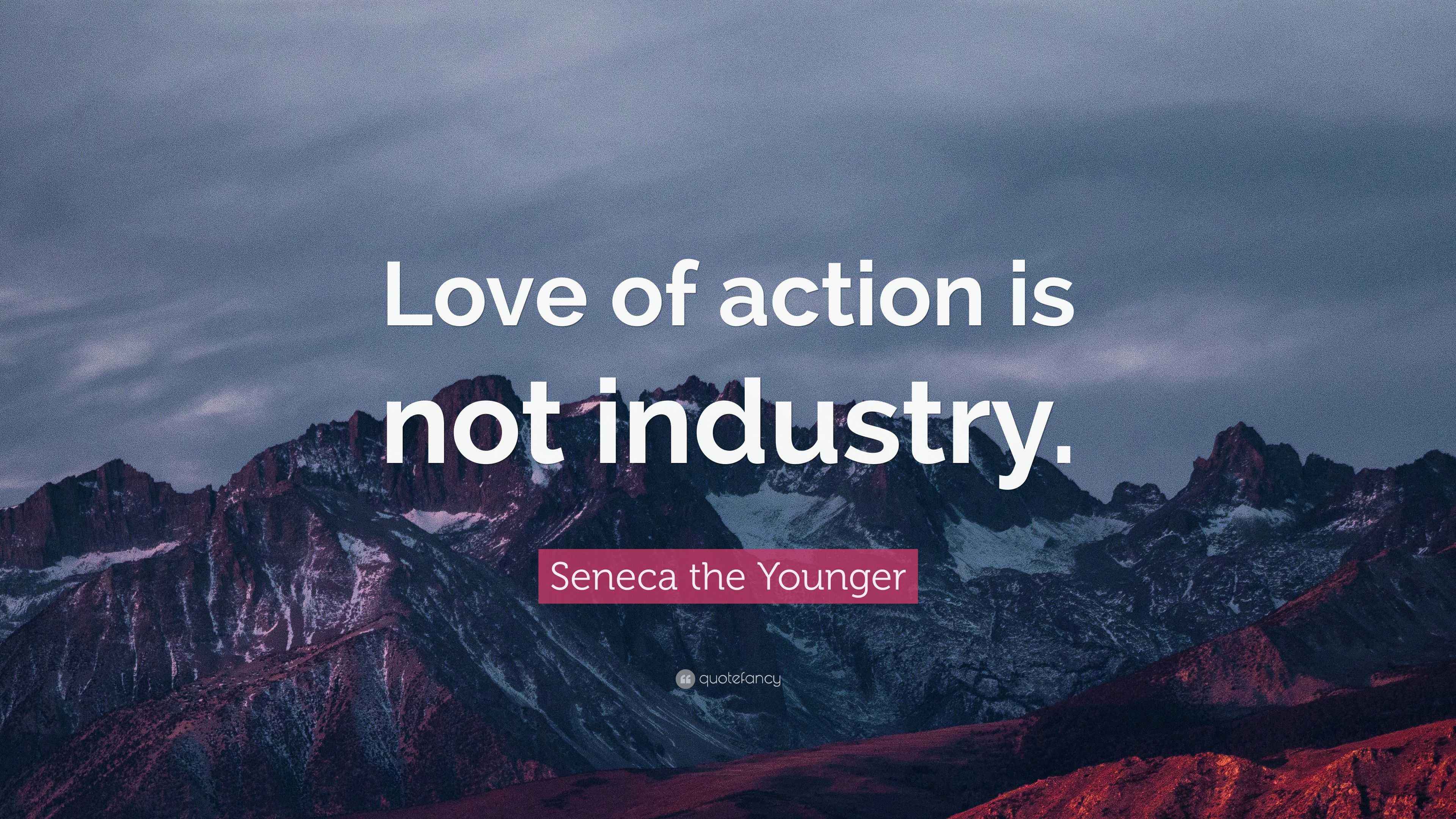 Seneca the Younger Quote: “Love of action is not industry.”
