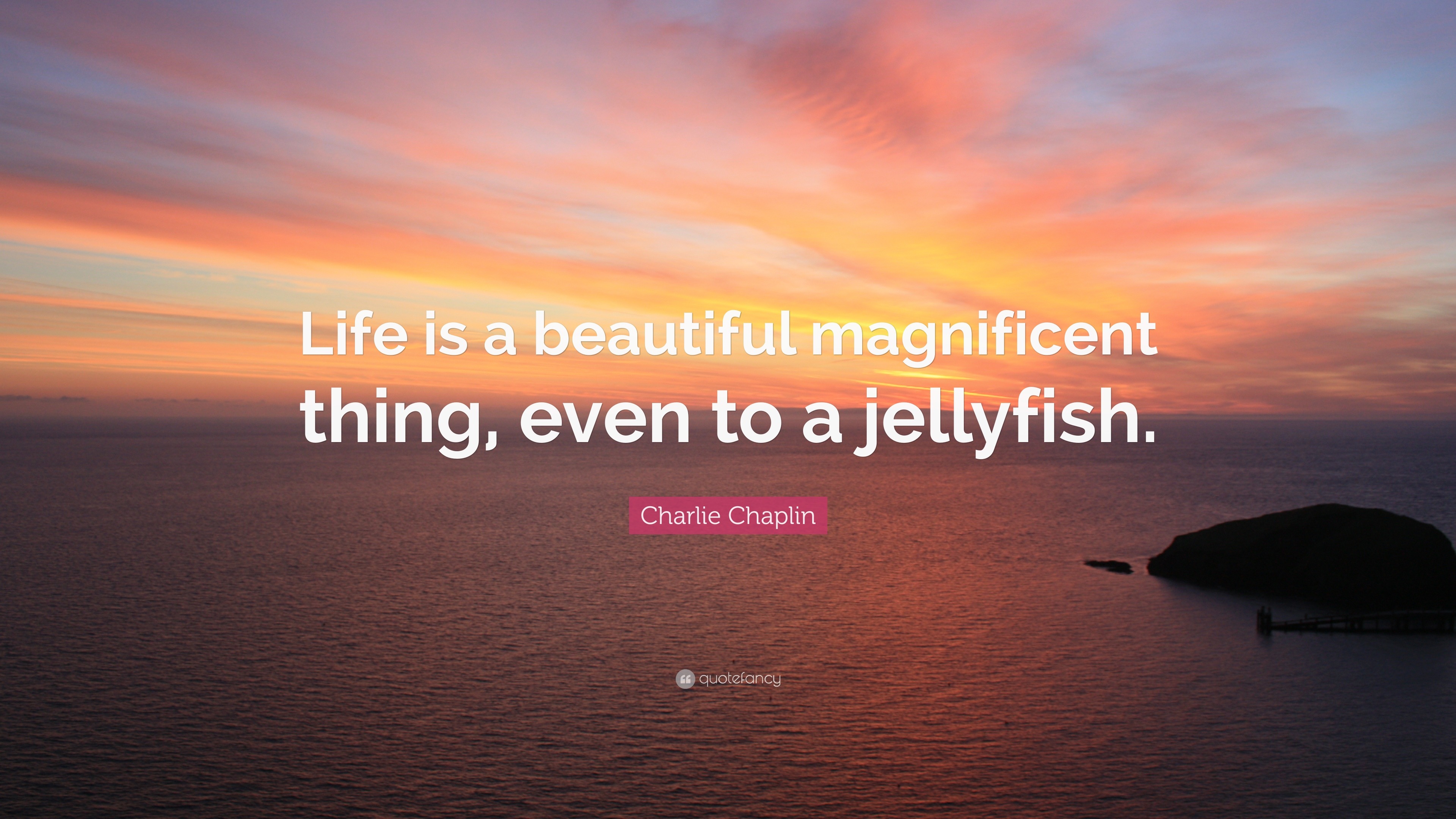 Charlie Chaplin Quote: “Life is a beautiful magnificent thing, even to ...