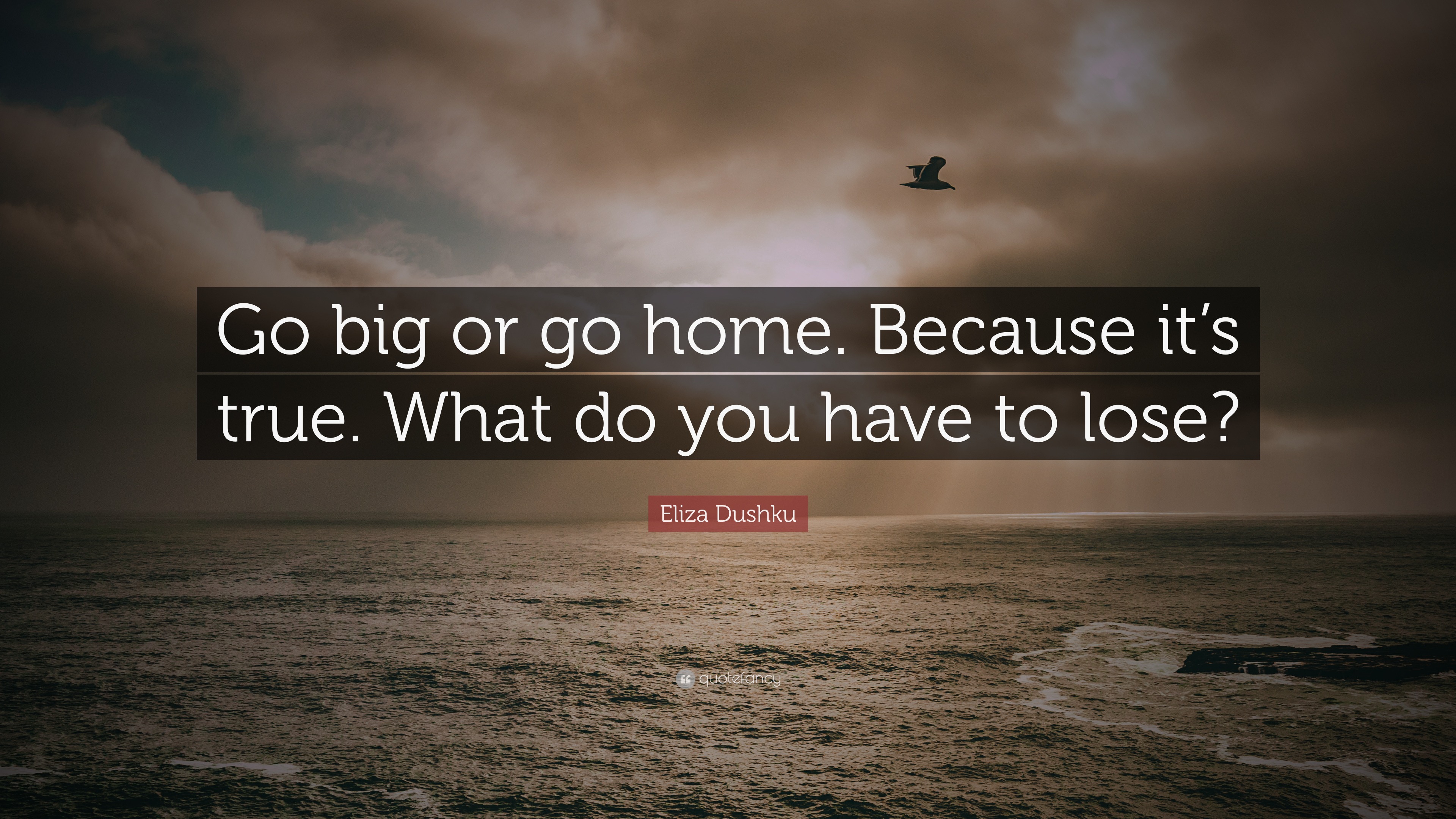 Eliza Dushku Quote: “Go big or go home. Because it’s true. What do you ...
