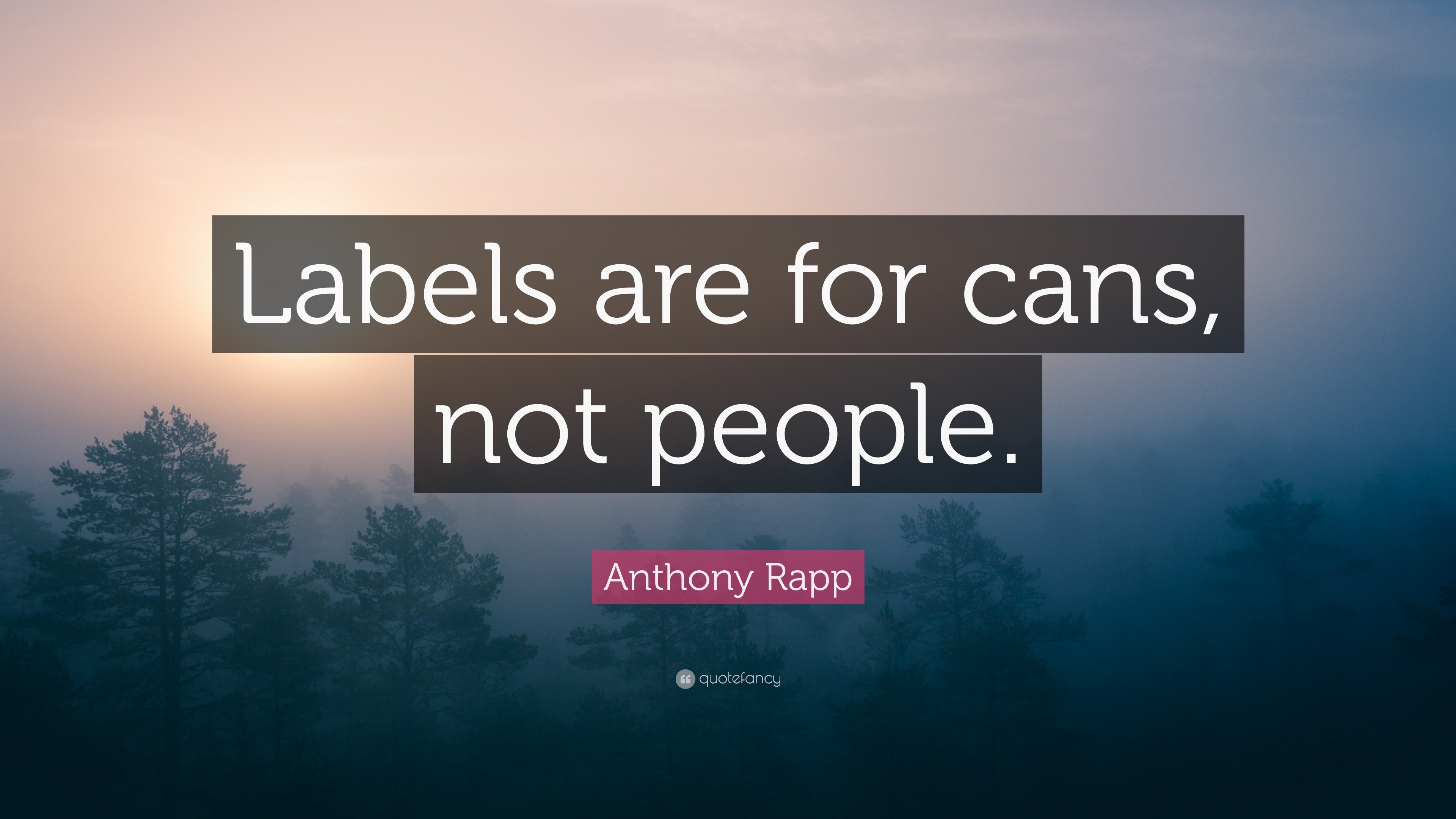 Anthony Rapp Quote: “Labels are for cans, not people.”