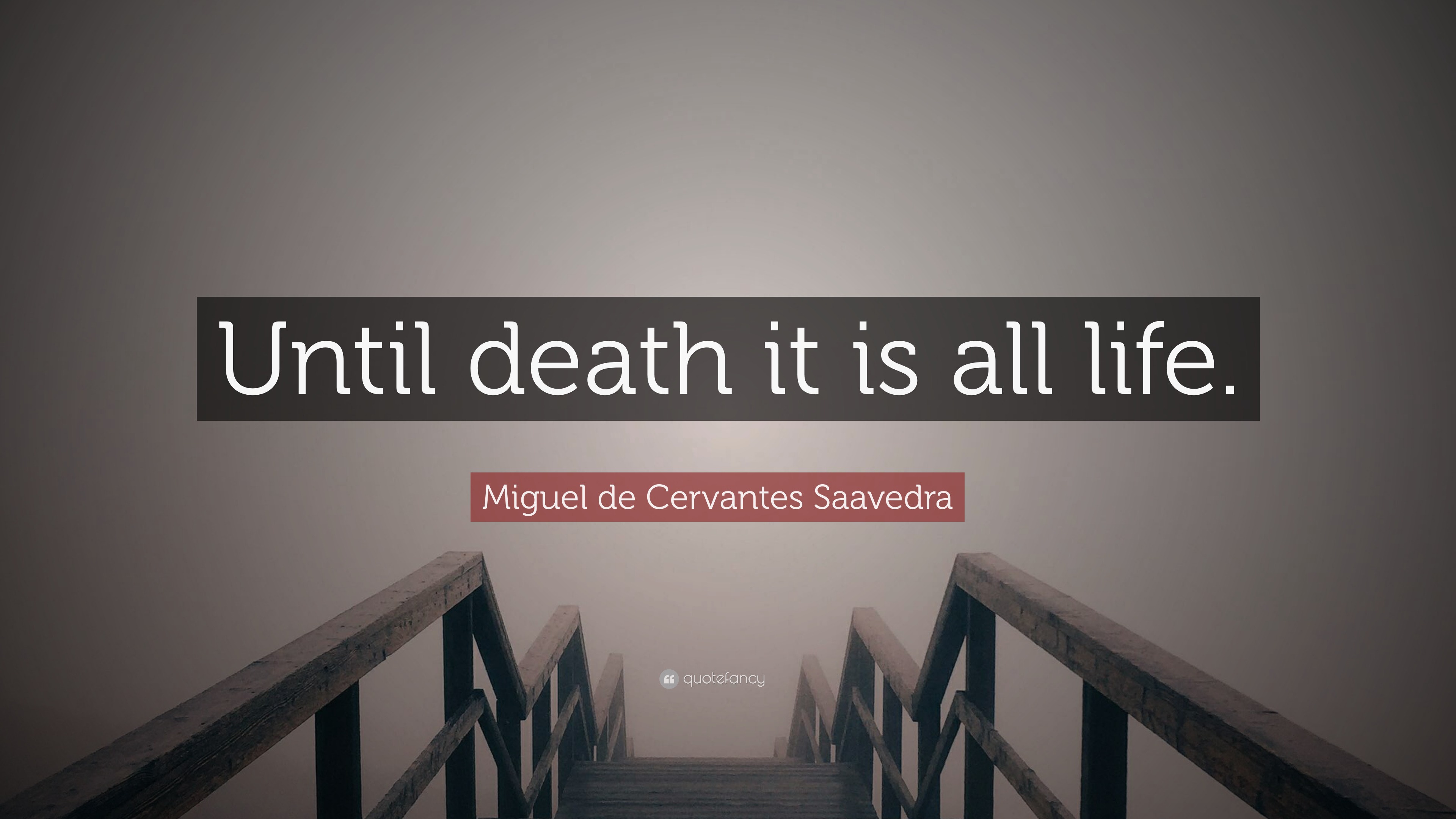 Miguel de Cervantes Saavedra Quote: “Until death it is all life.”