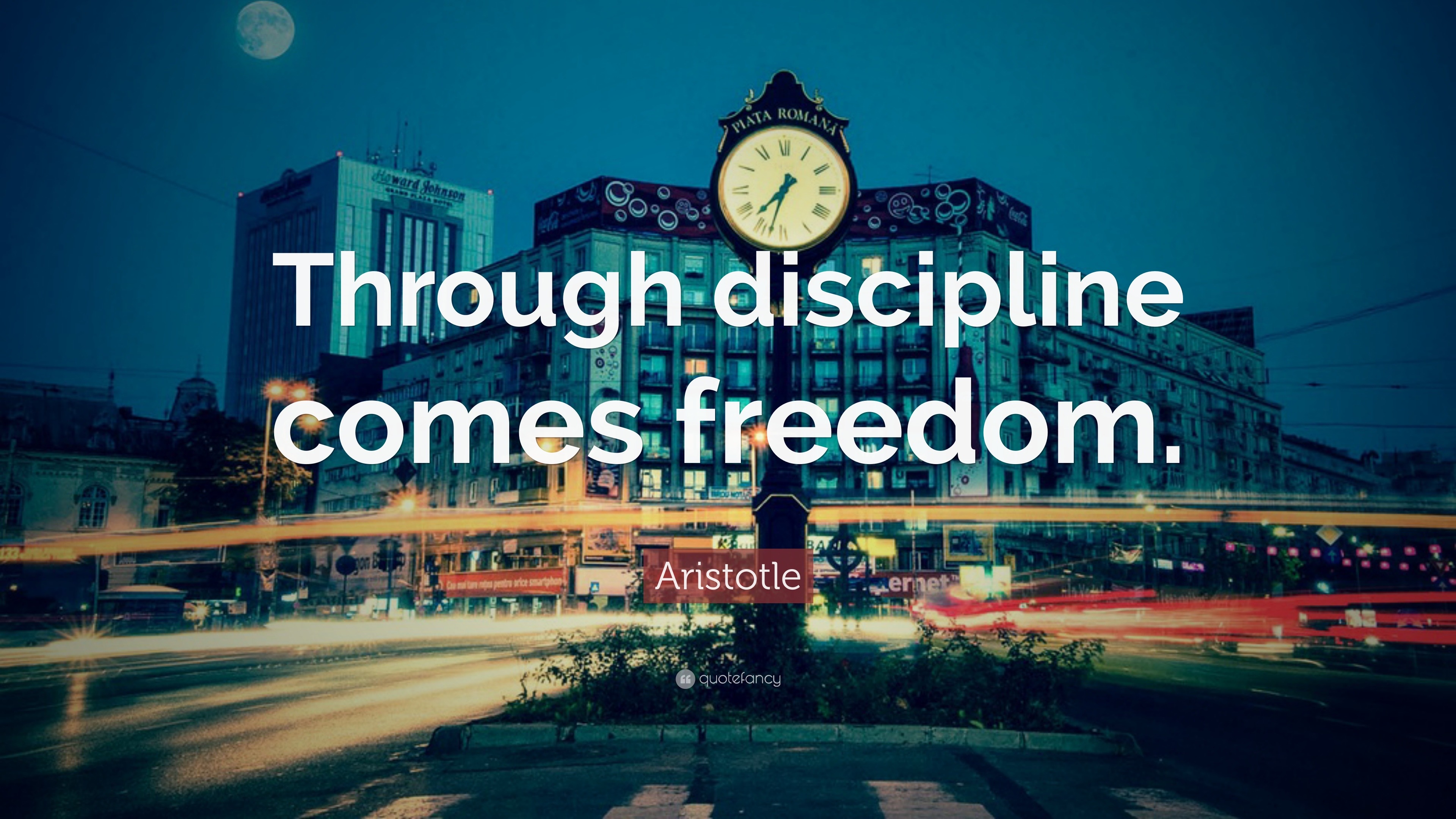 Aristotle Quote: “Through discipline comes freedom.”