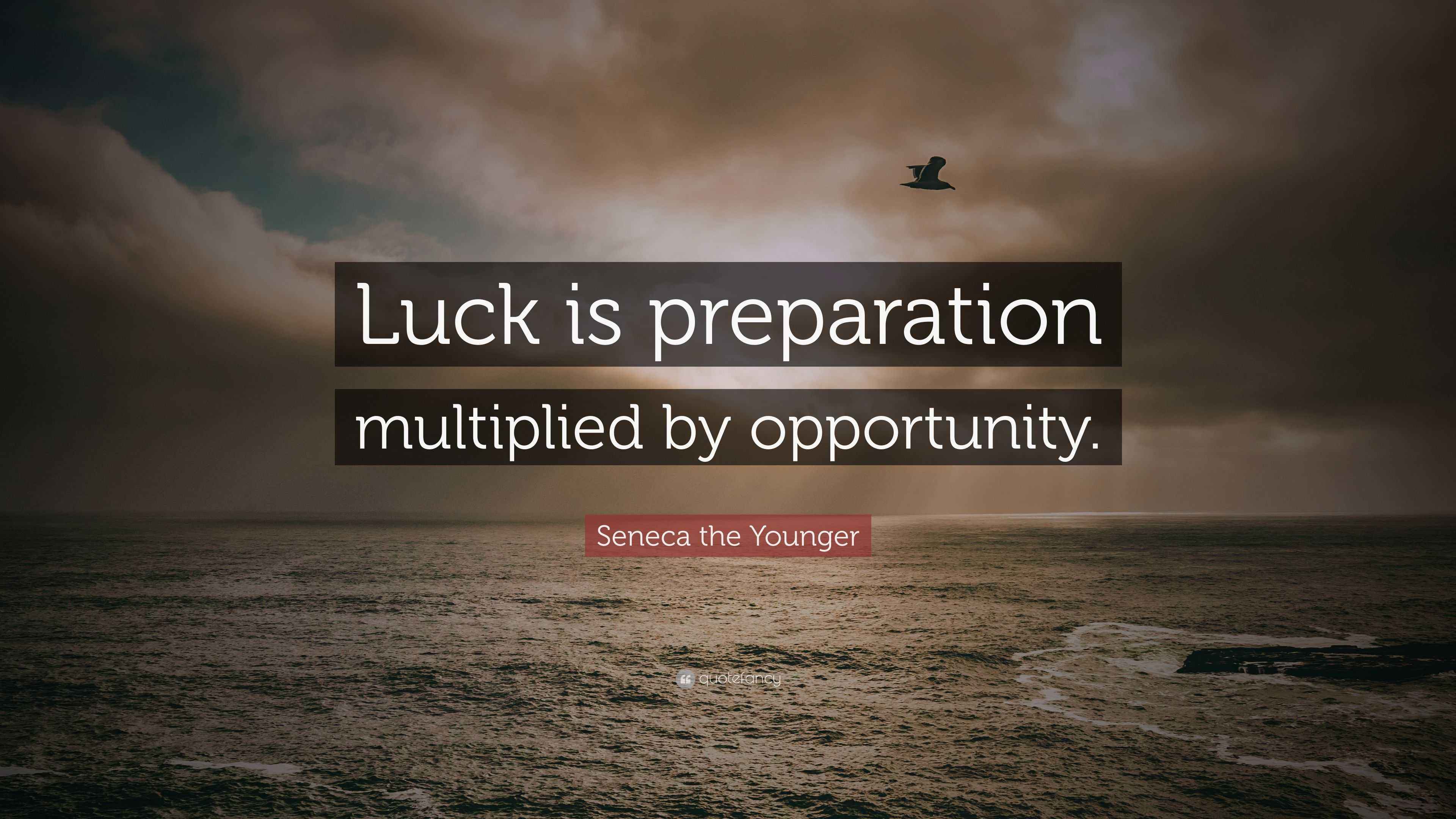 Seneca the Younger Quote: “Luck is preparation multiplied by opportunity.”