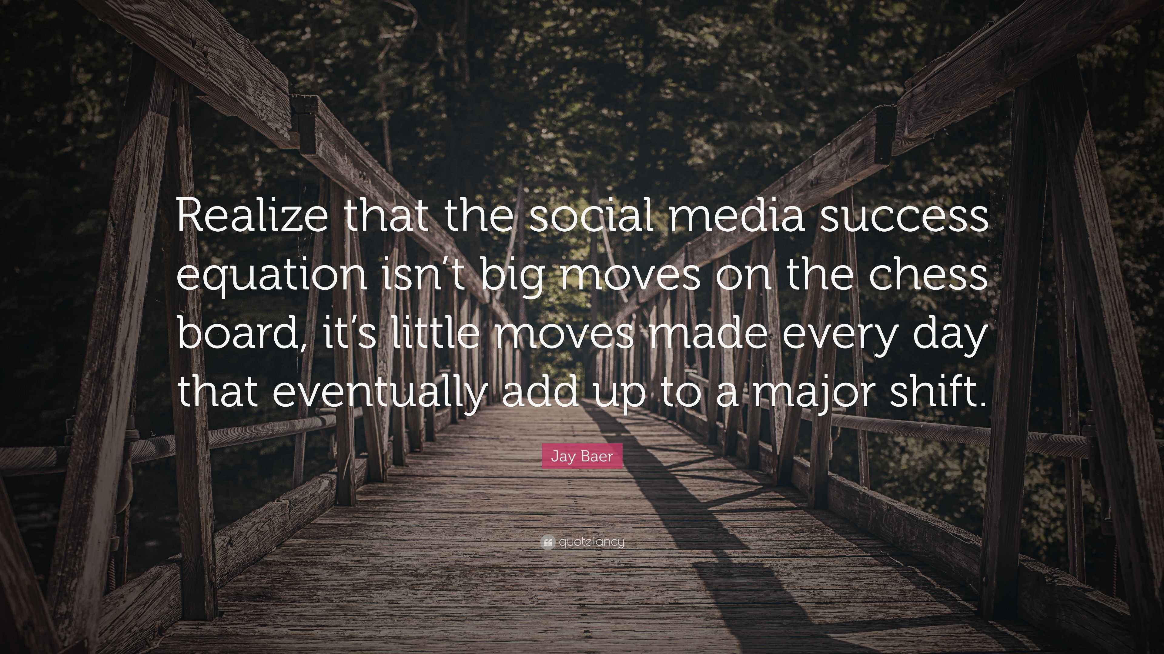 Jay Baer Quote: “Realize that the social media success equation isn’t ...