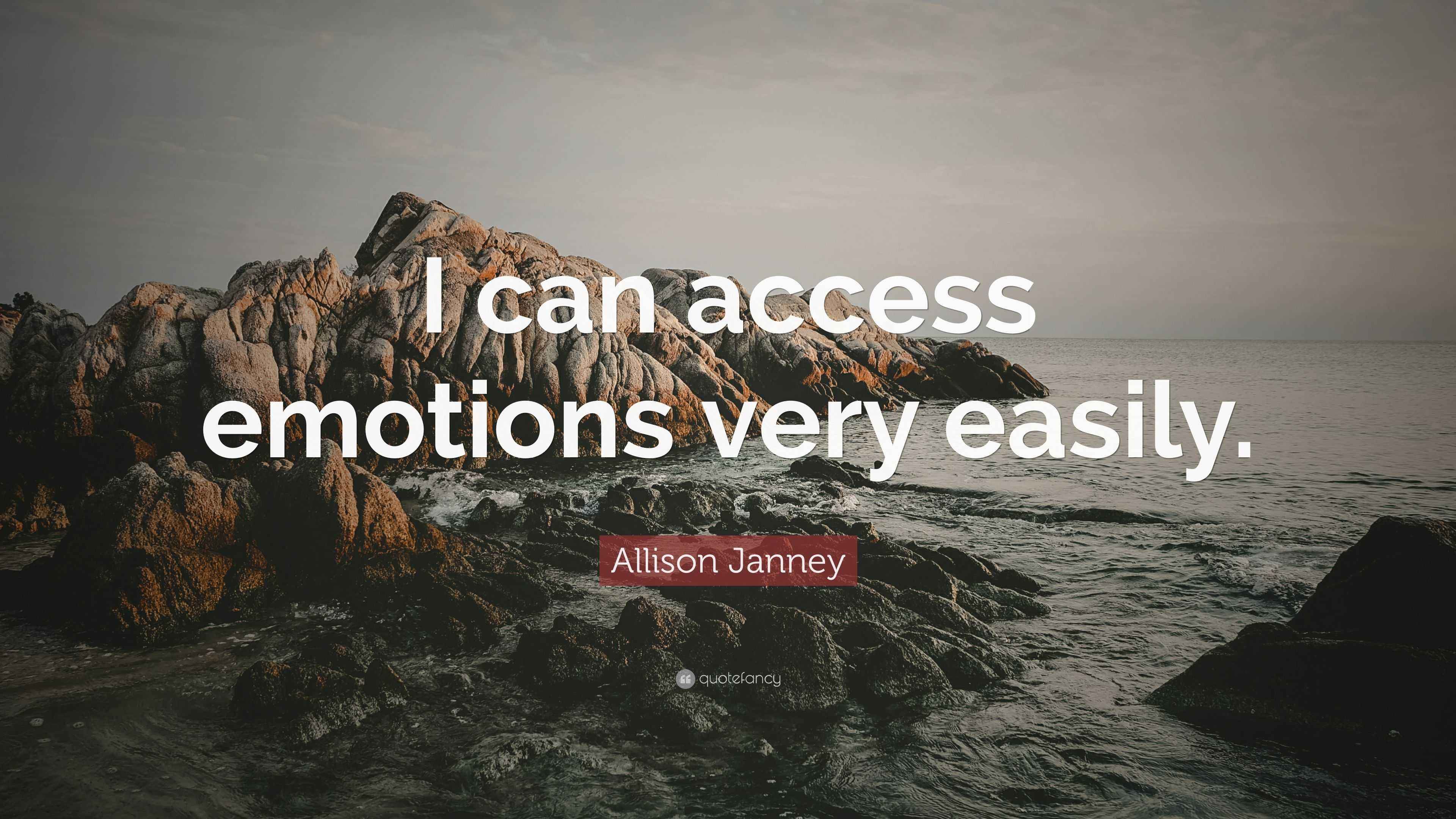 Allison Janney Quote: “I can access emotions very easily.”