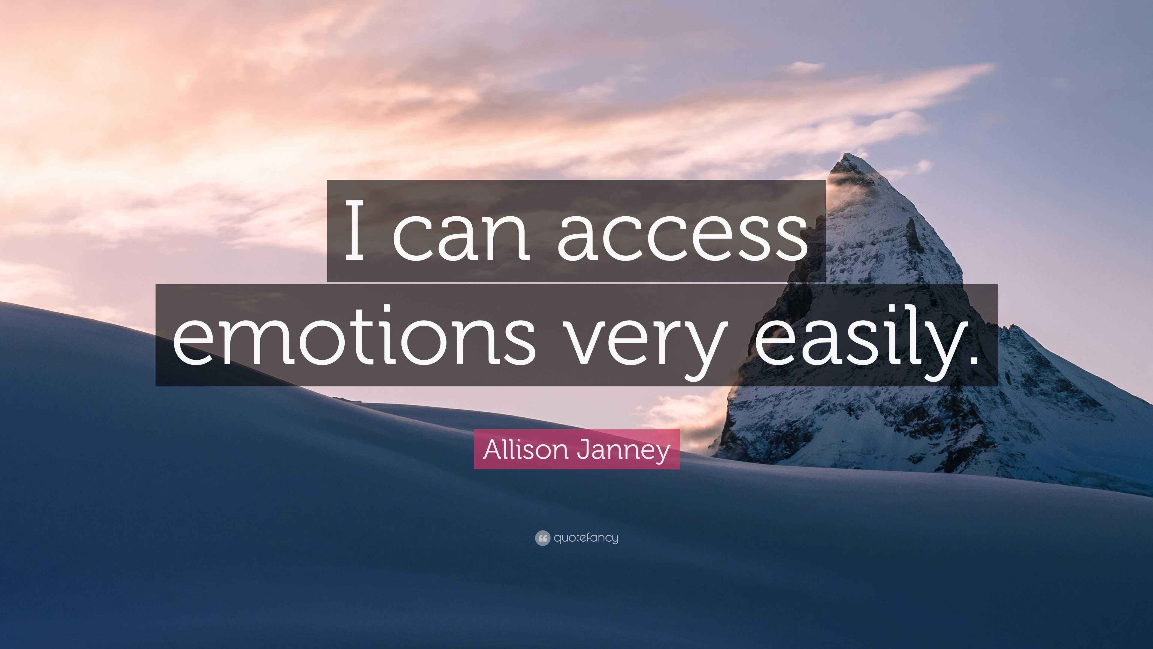 Allison Janney Quote: “I can access emotions very easily.”