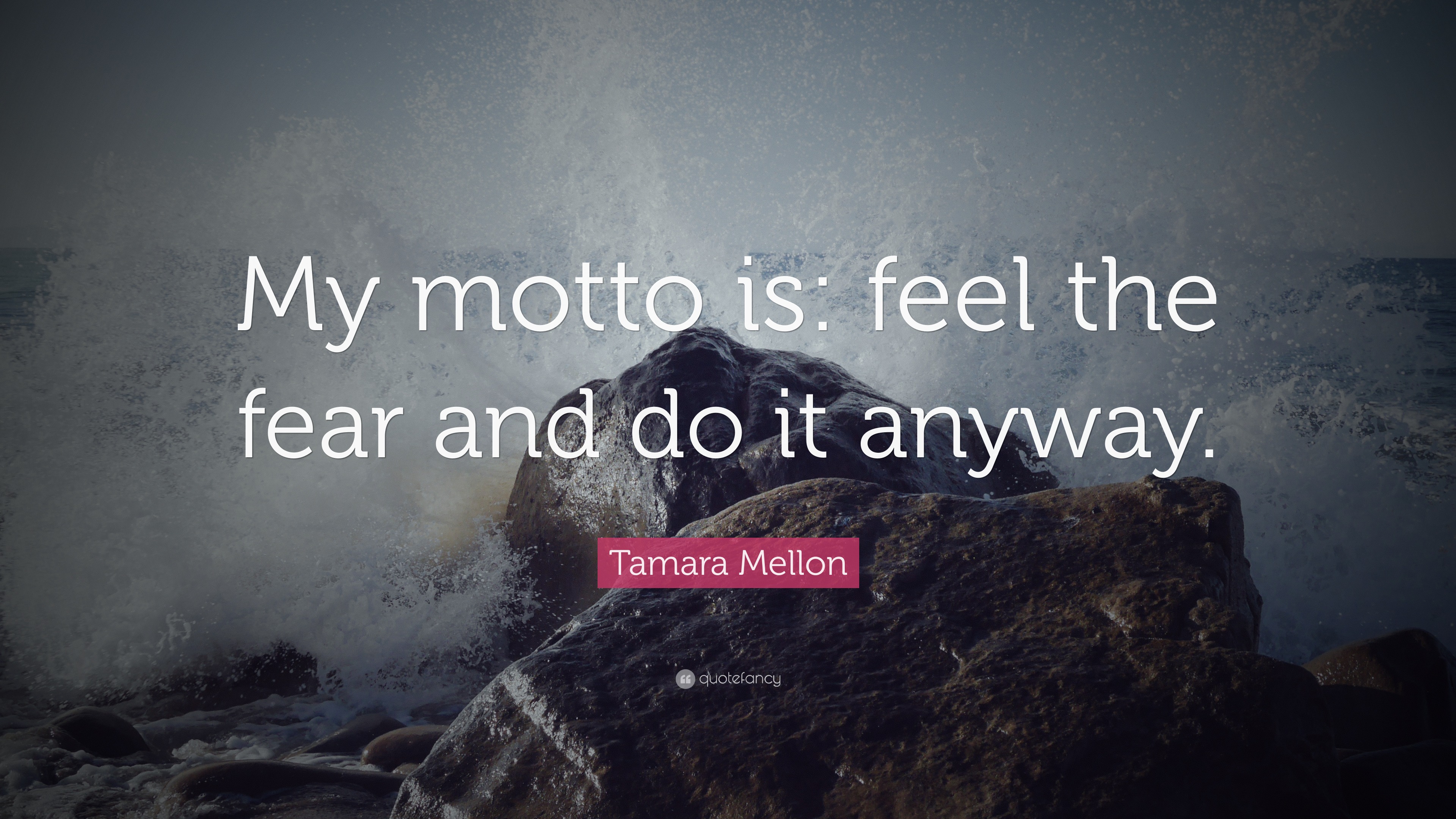 Tamara Mellon Quote: “My motto is: feel the fear and do it anyway.”