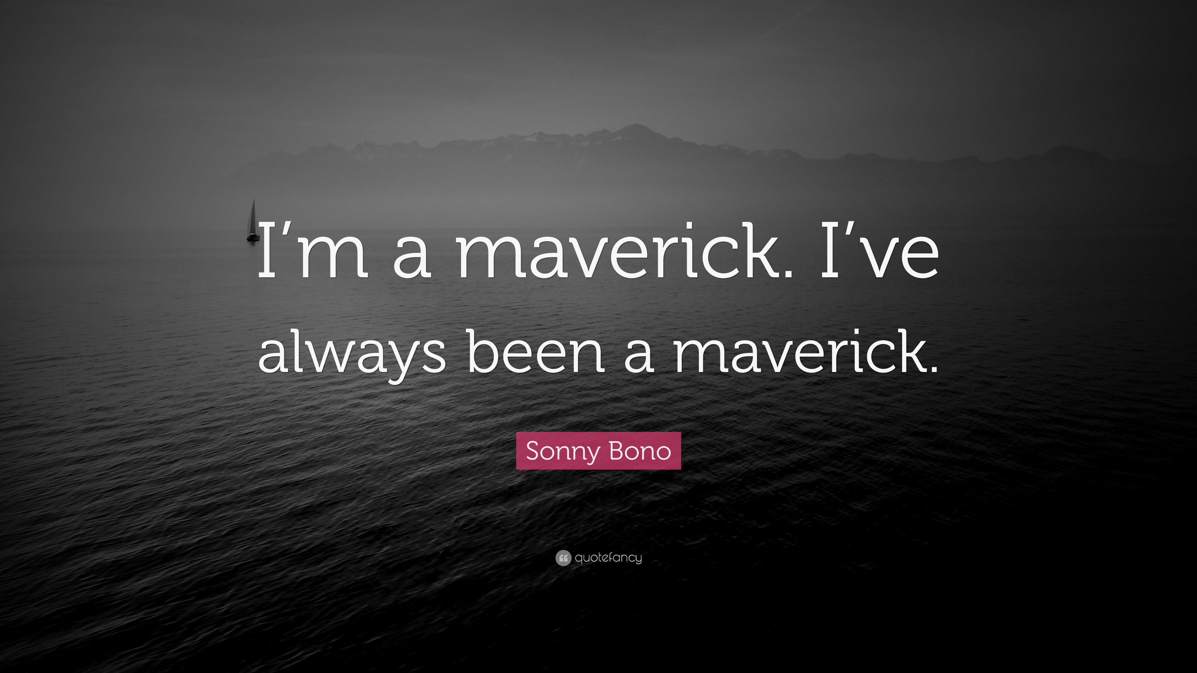 Sonny Bono Quote: “I’m a maverick. I’ve always been a maverick.”