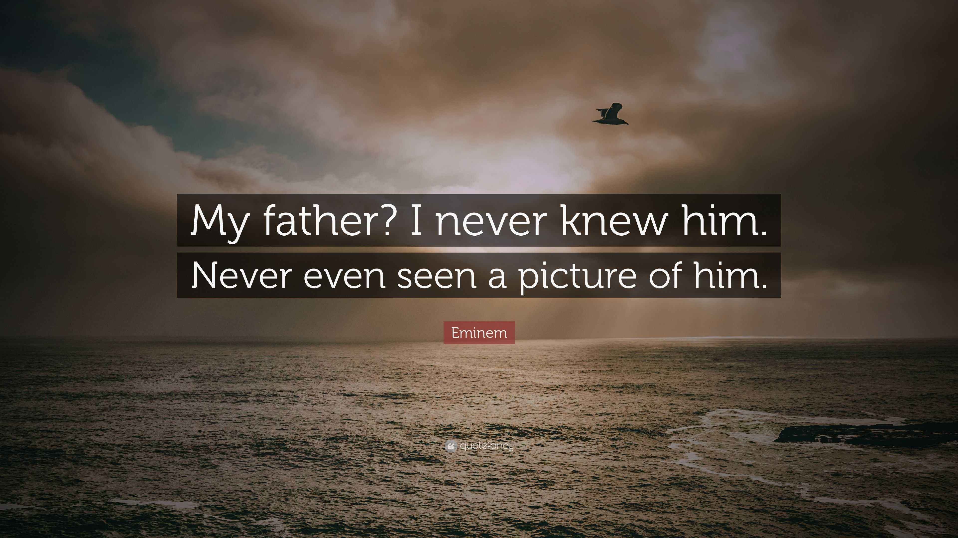 Eminem Quote: “My father? I never knew him. Never even seen a picture ...