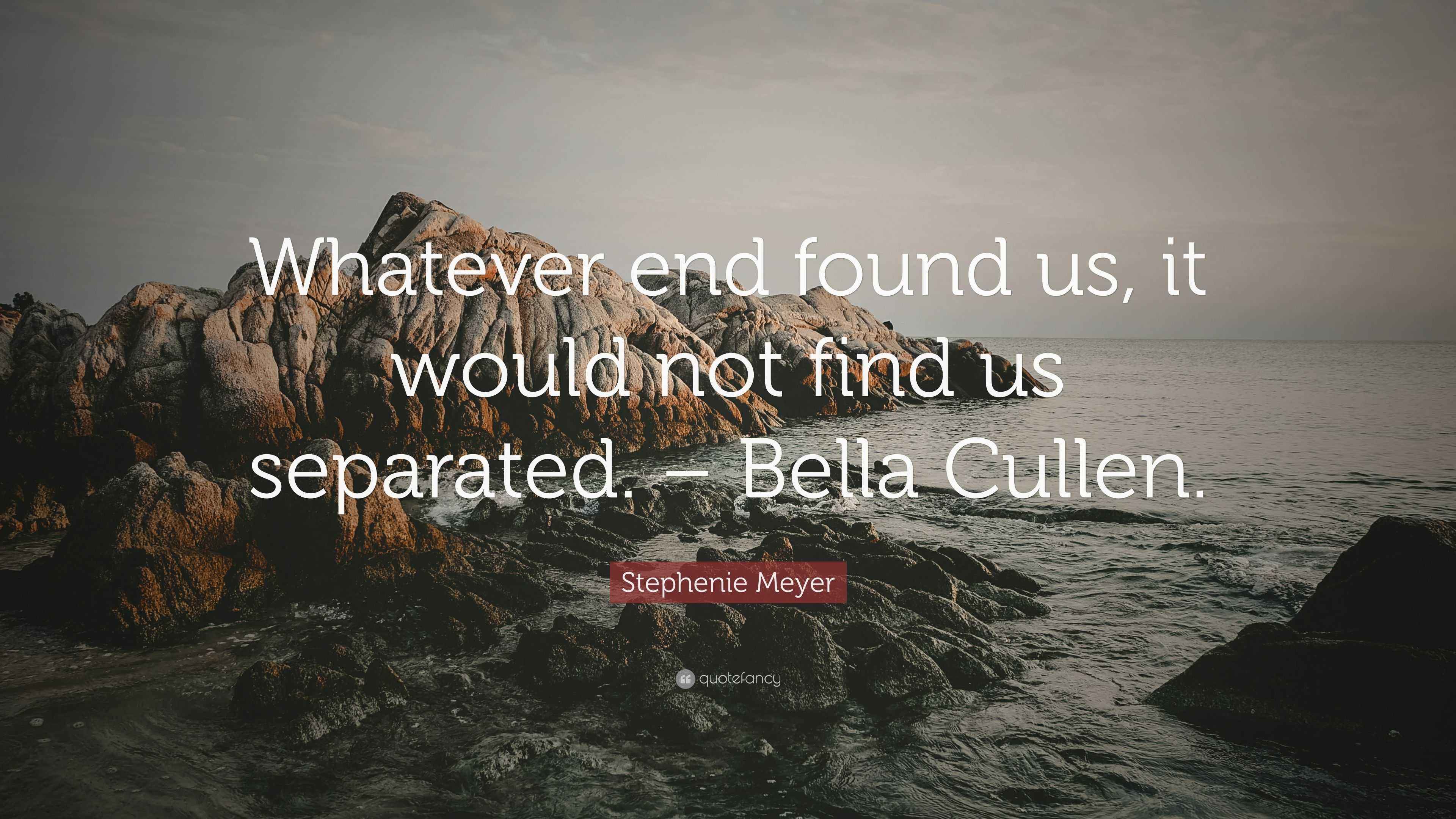 Stephenie Meyer Quote: “Whatever end found us, it would not find us ...