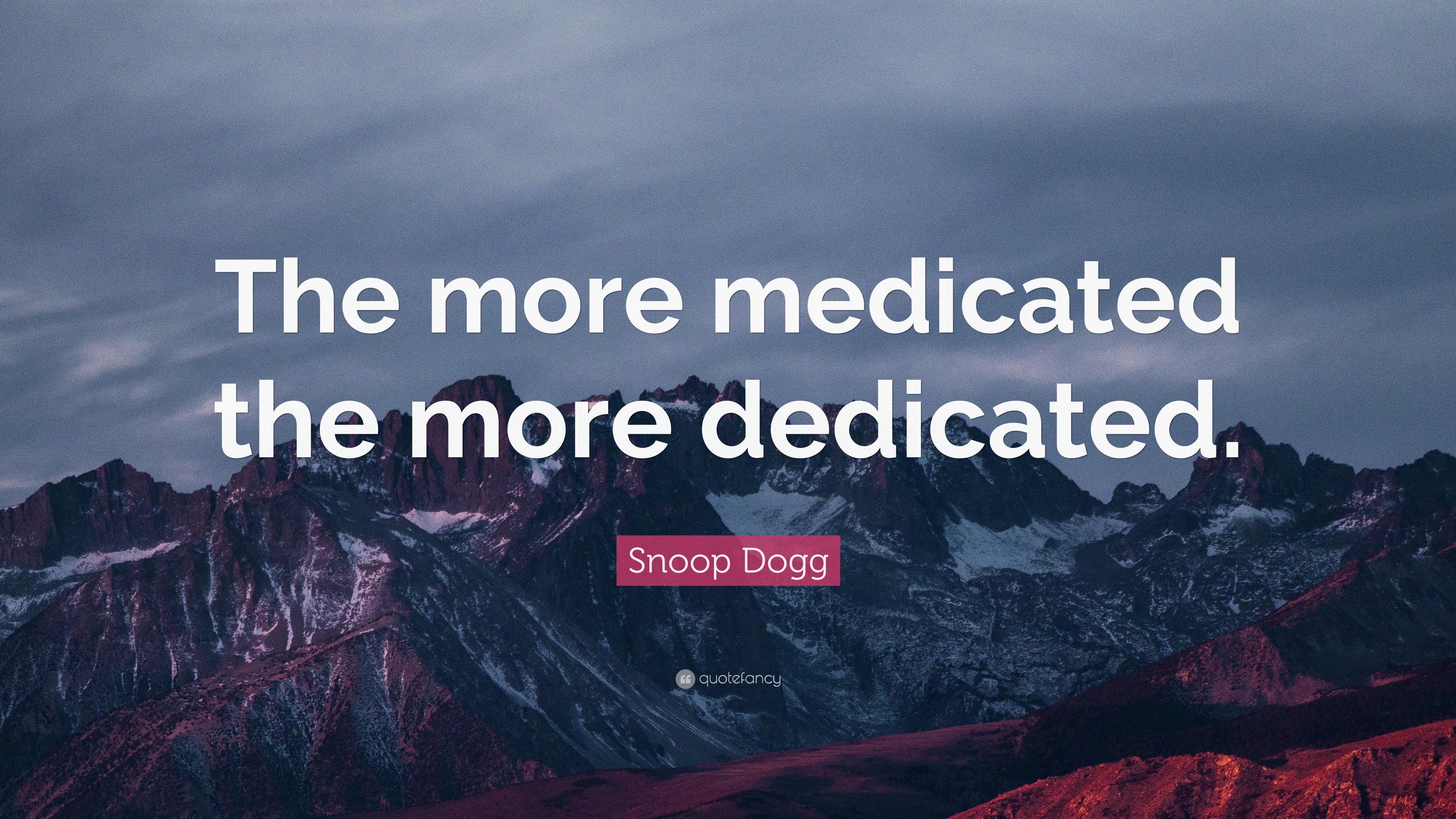 Snoop Dogg Quote: “The more medicated the more dedicated.”