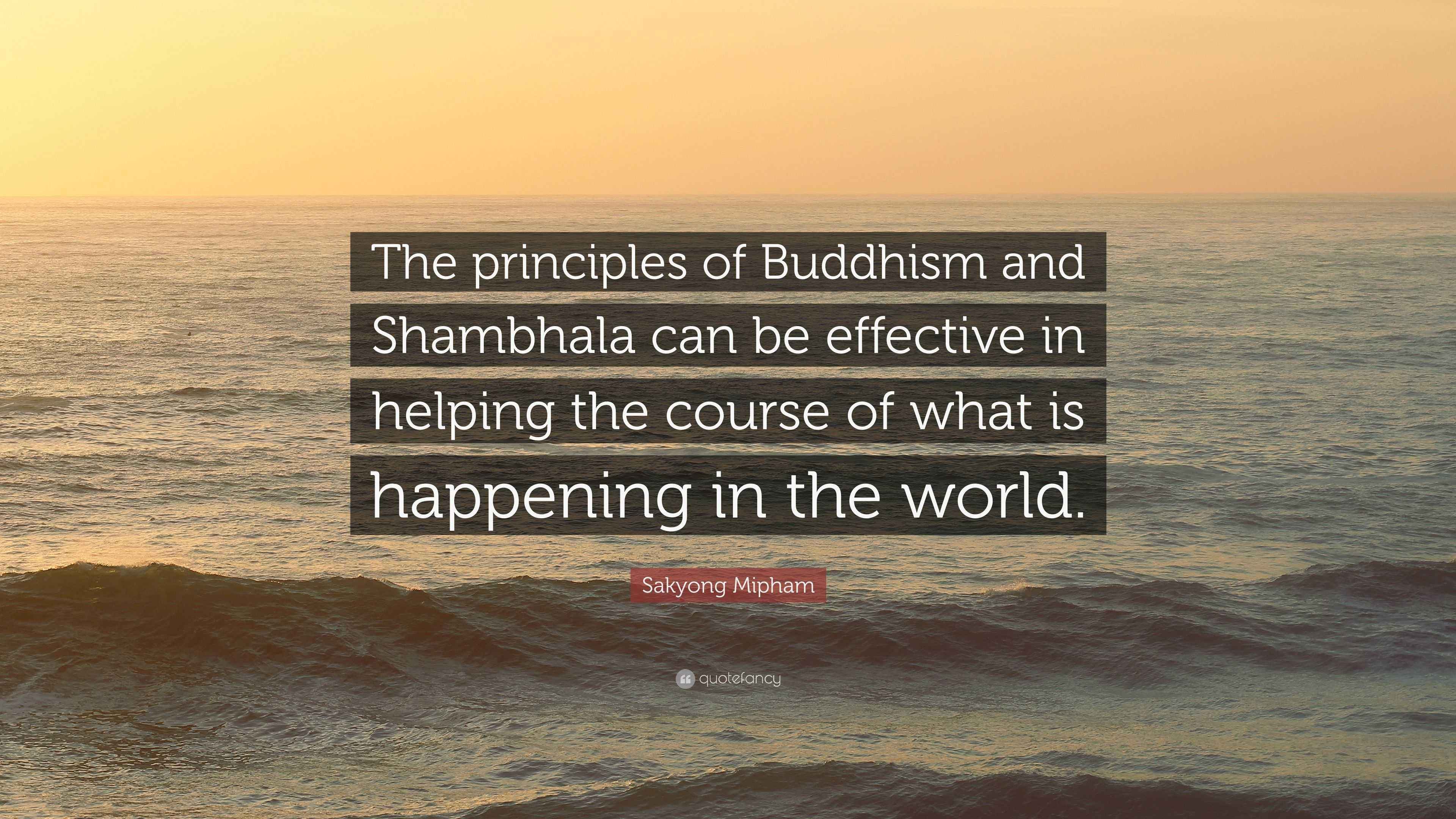 Sakyong Mipham Quote: “The principles of Buddhism and Shambhala can be ...